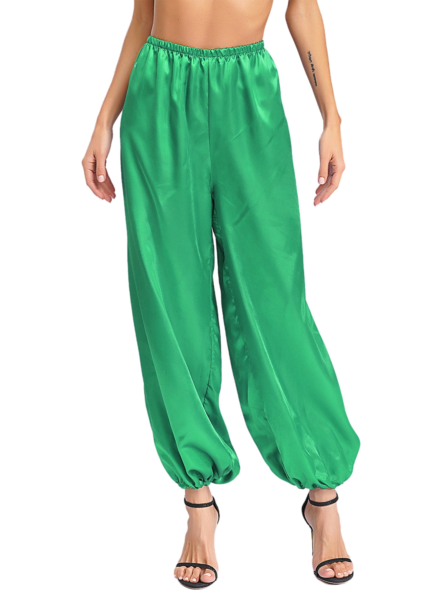 Sxiwei Women Arabian Prince Belly Dance Costume Silky Satin Harem Pants ...