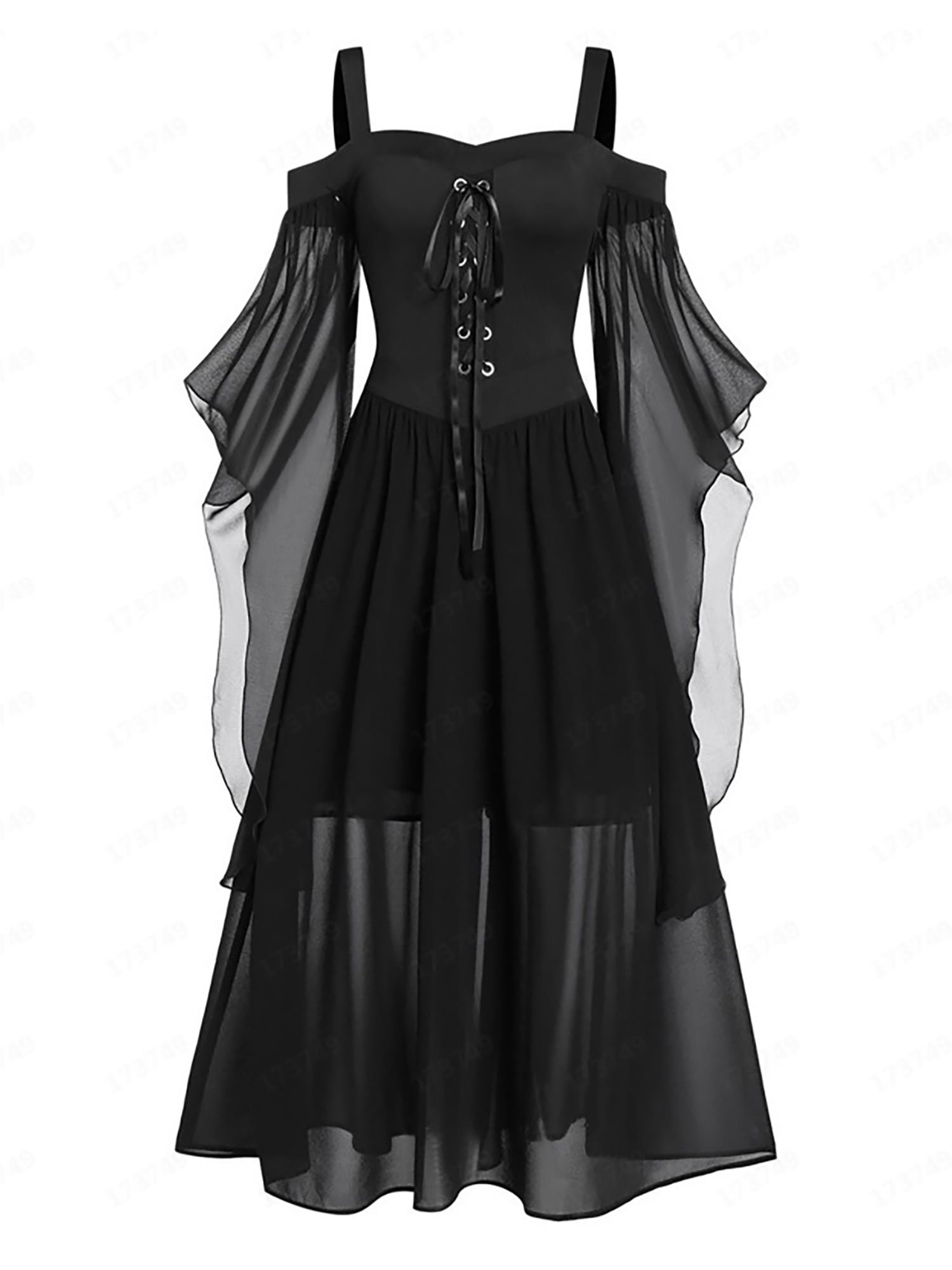 Sxiwei Women Halloween Medieval Costumes Steampunk Gothic Retro Vampire ...