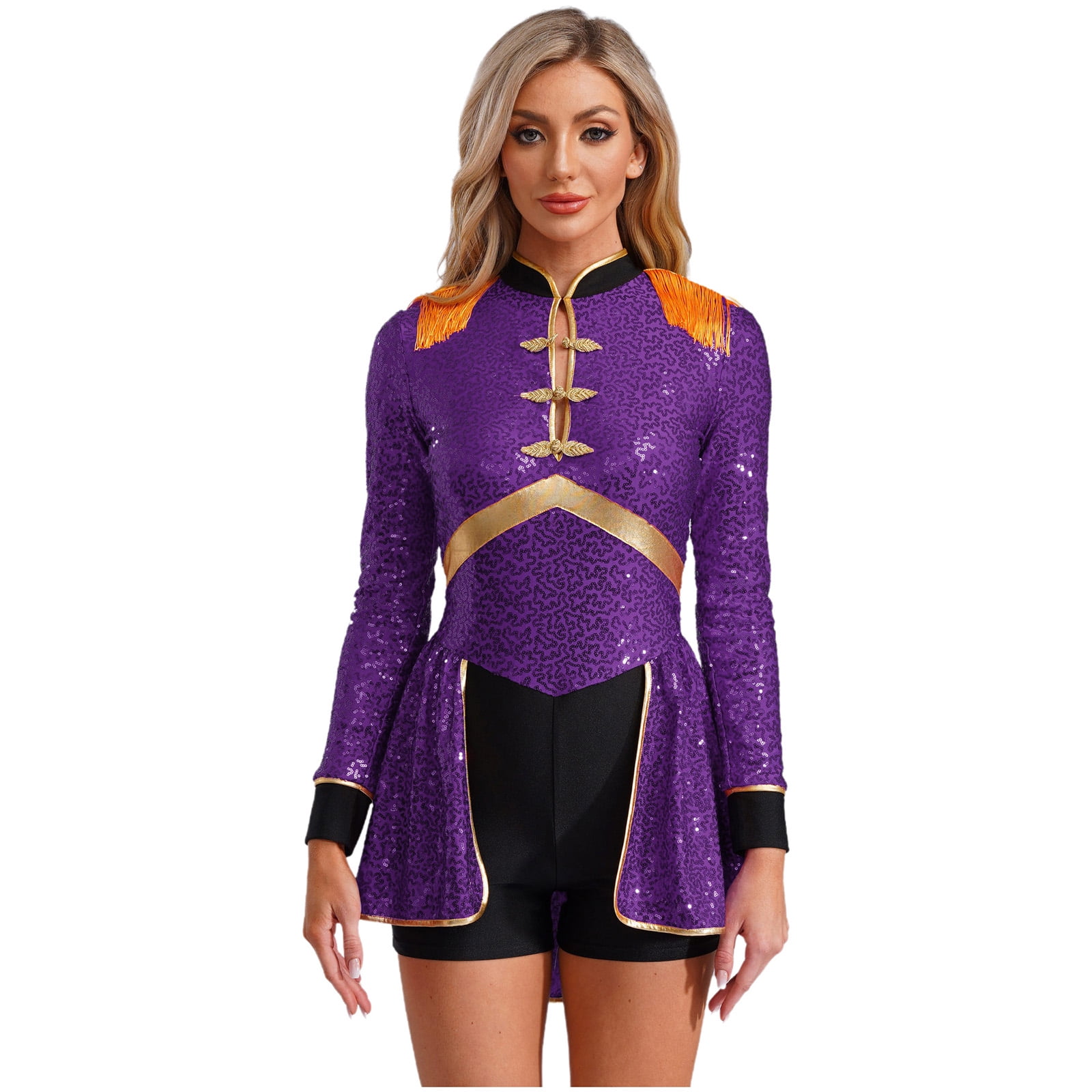 Sxiwei Women Ringmaster Costume Magician Dress up Long Sleeve Bodysuit ...