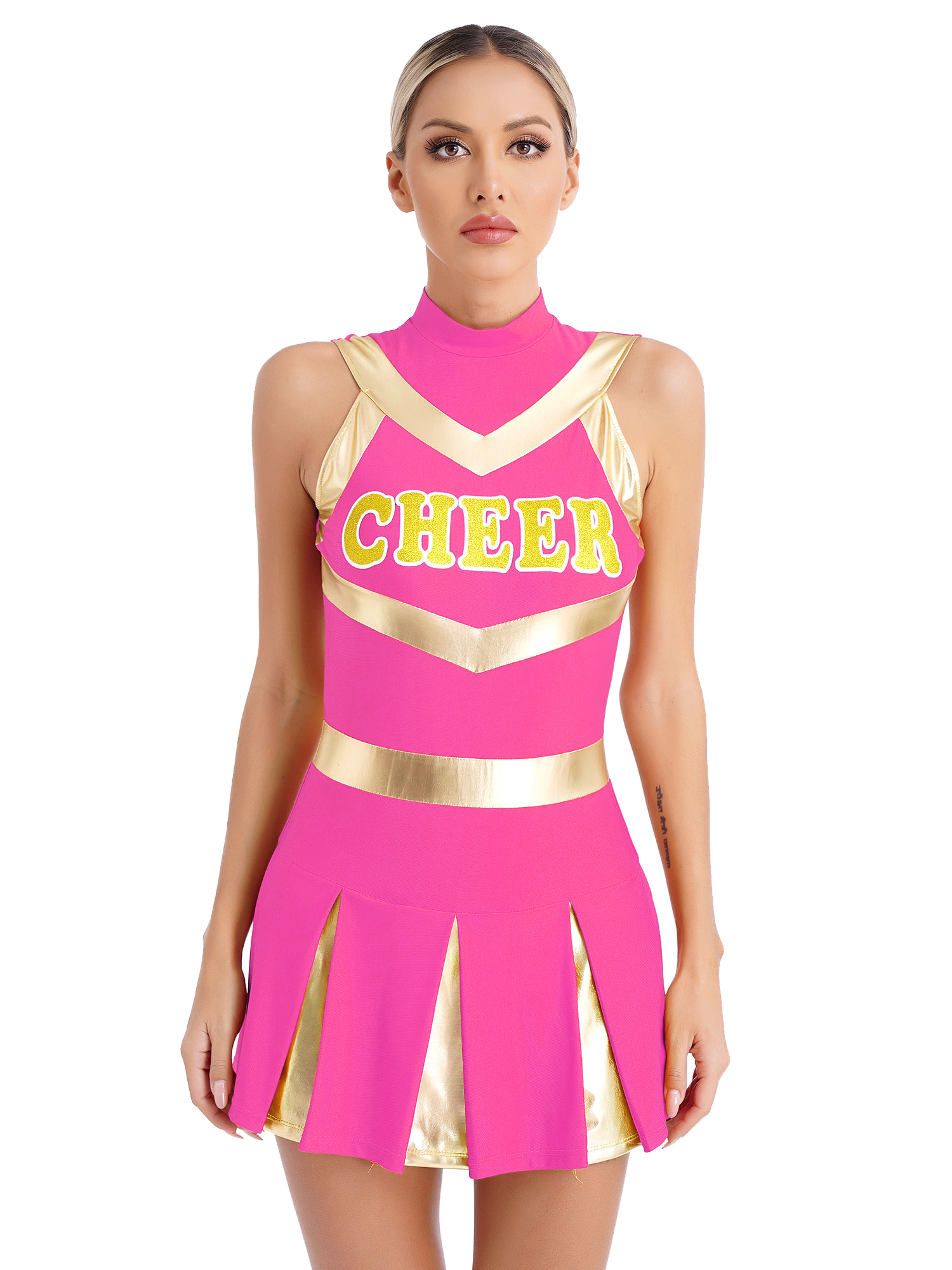 Sxiwei Women's Cheer Leader Costume Halloween Cheerleading Sleeveless A ...