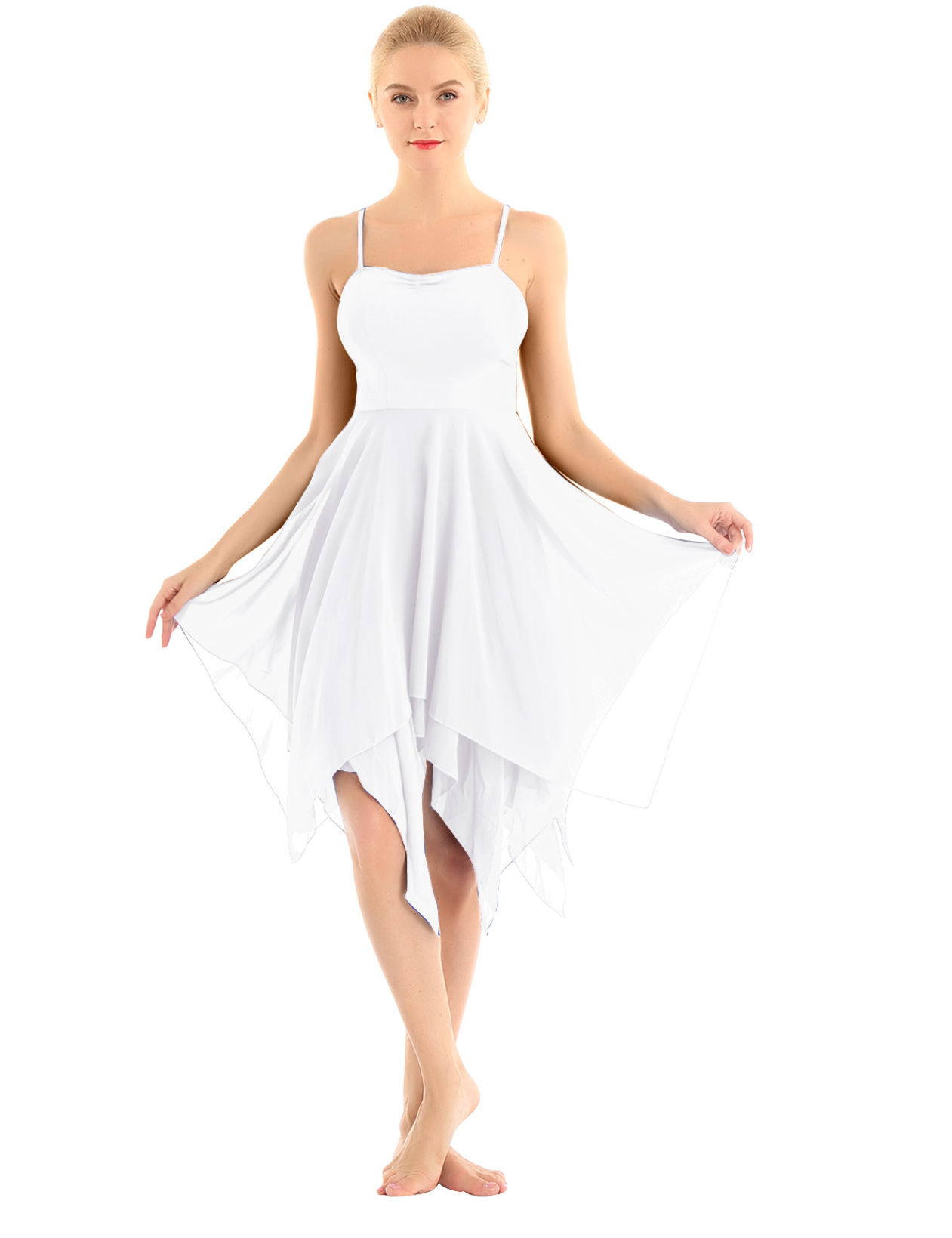 Sxiwei Women's Lyrical Modern Contemporary Dance Costume Zipper Back ...