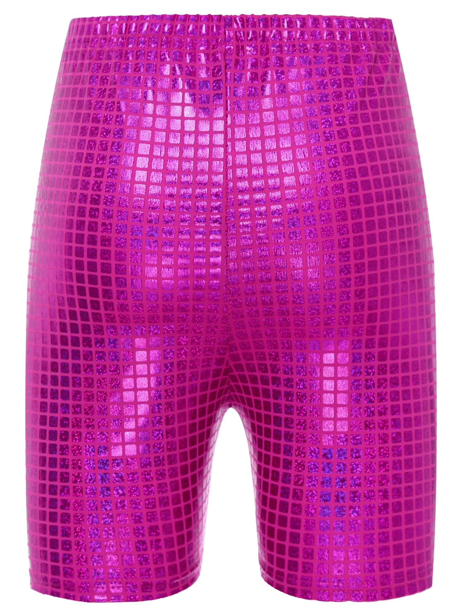 Sxiwei Womens Metallic Booty Shorts High Waisted Shiny Rave Bottoms for ...