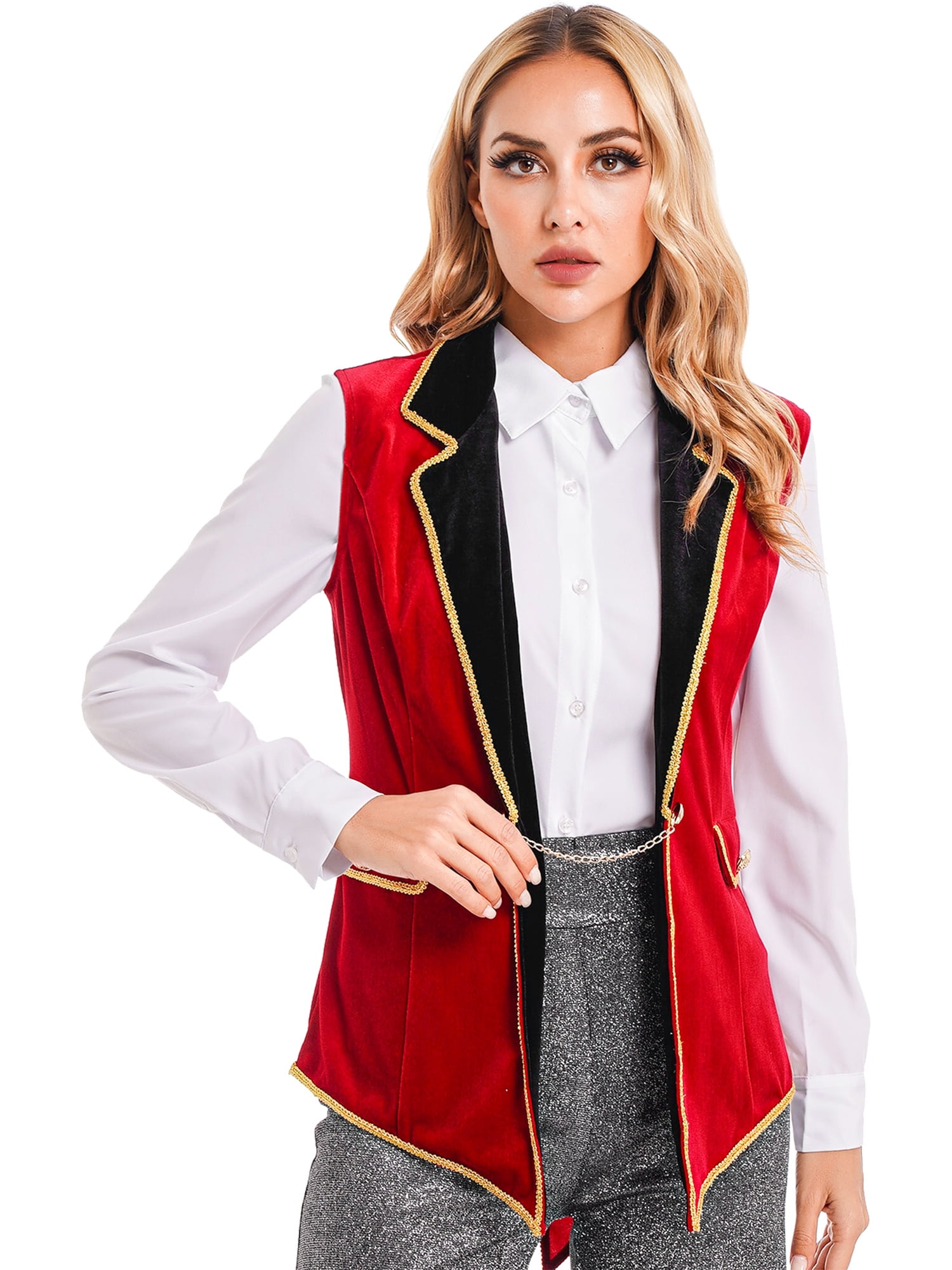 Sxiwei Womens Ringleader Costumes Circus Lion Trainer Showman Tailcoat ...