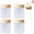 Sxminer 4 Pack 100g/3.4 oz Empty Glass Jars Glass Cream Jar Bottle Refillable Cosmetic ...