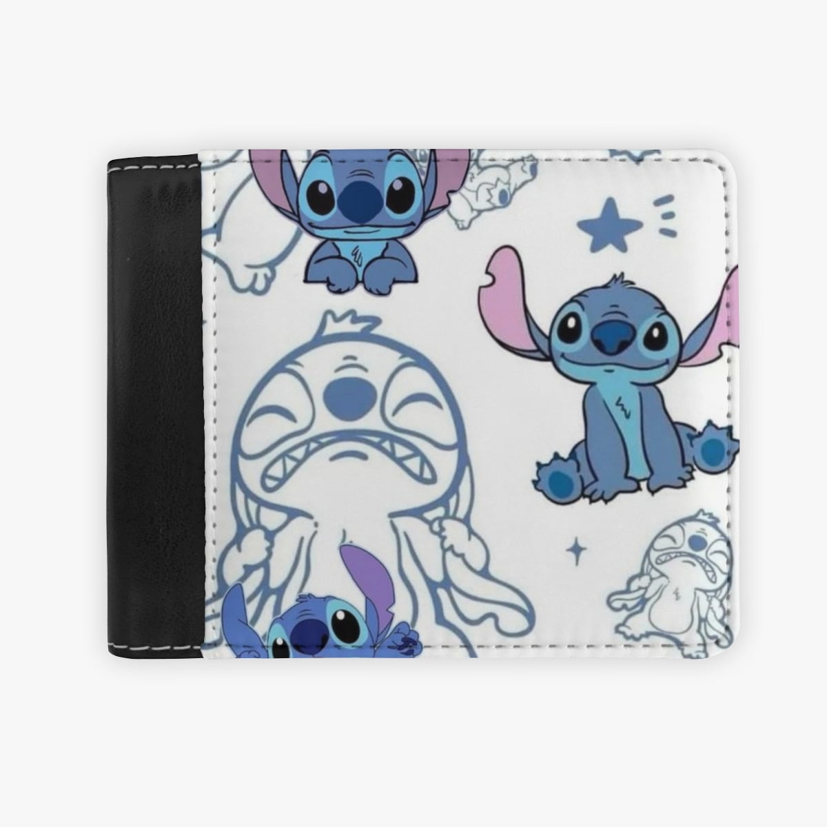 Sxtitch Fashionable double-fold wallet with multi-functional partitions ...