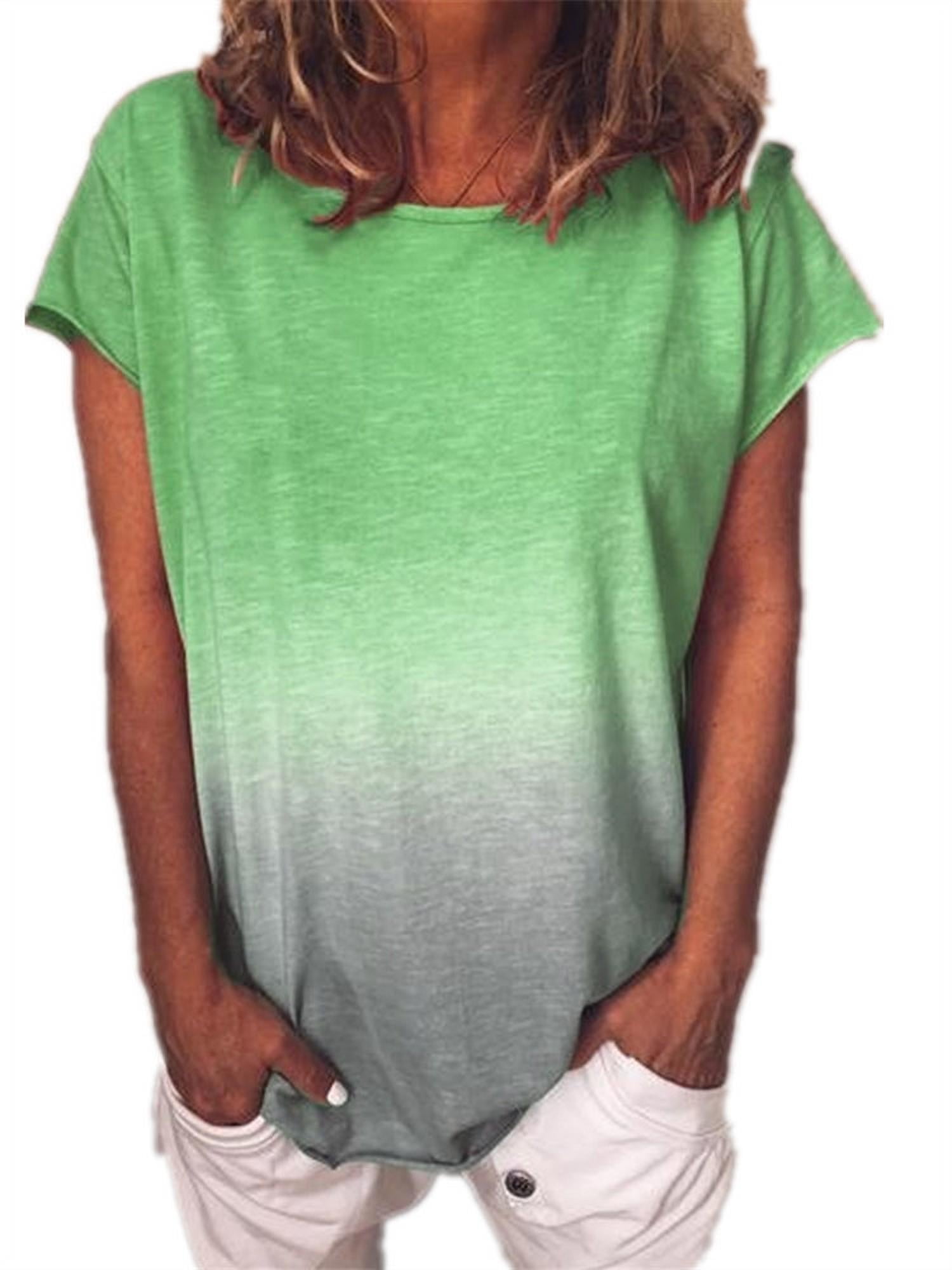 SySea Women's Short Sleeve Gradient Color T-shirt, Plus Size ...