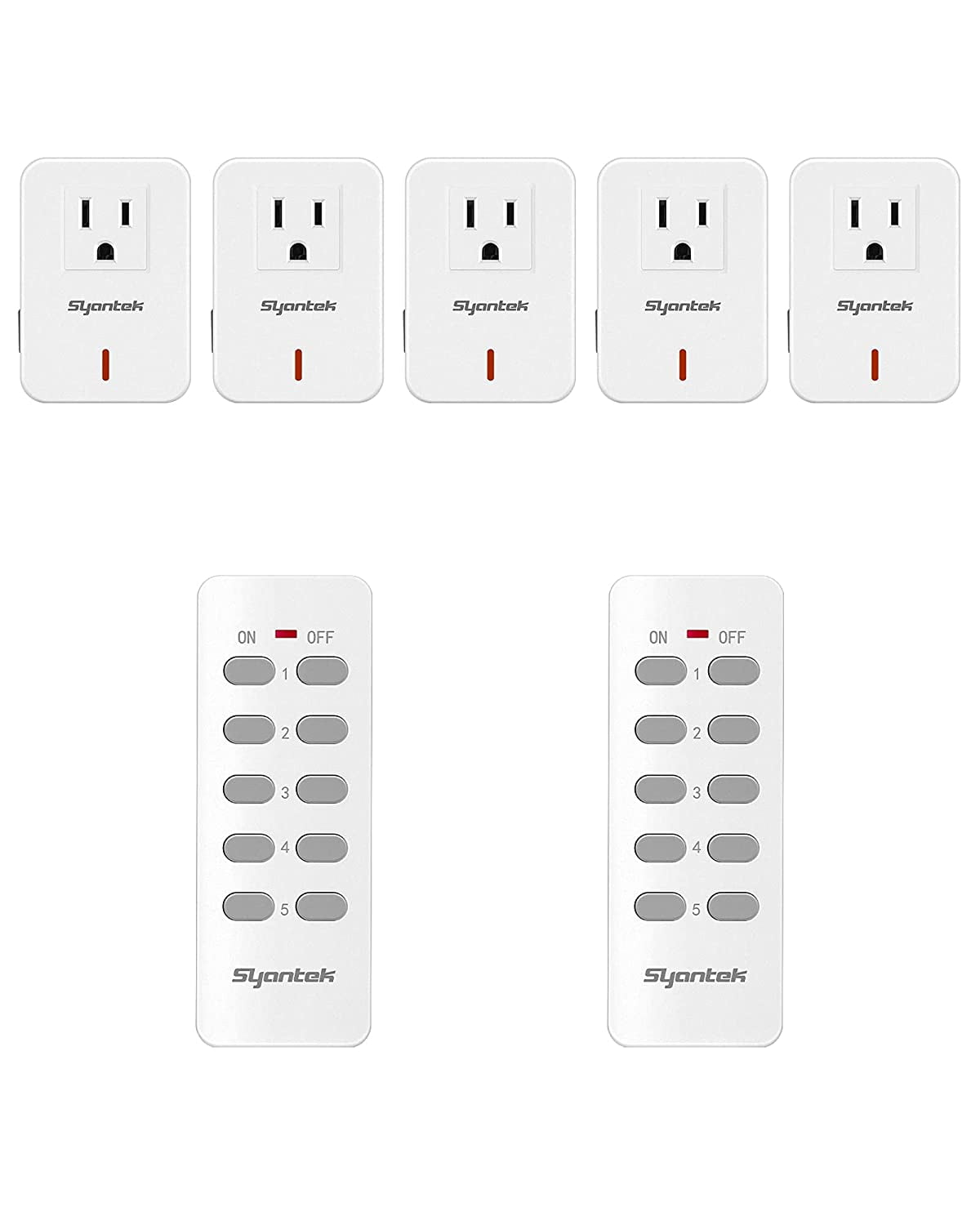 Syantek Remote Control Outlet Wireless Light Switch for Household ...