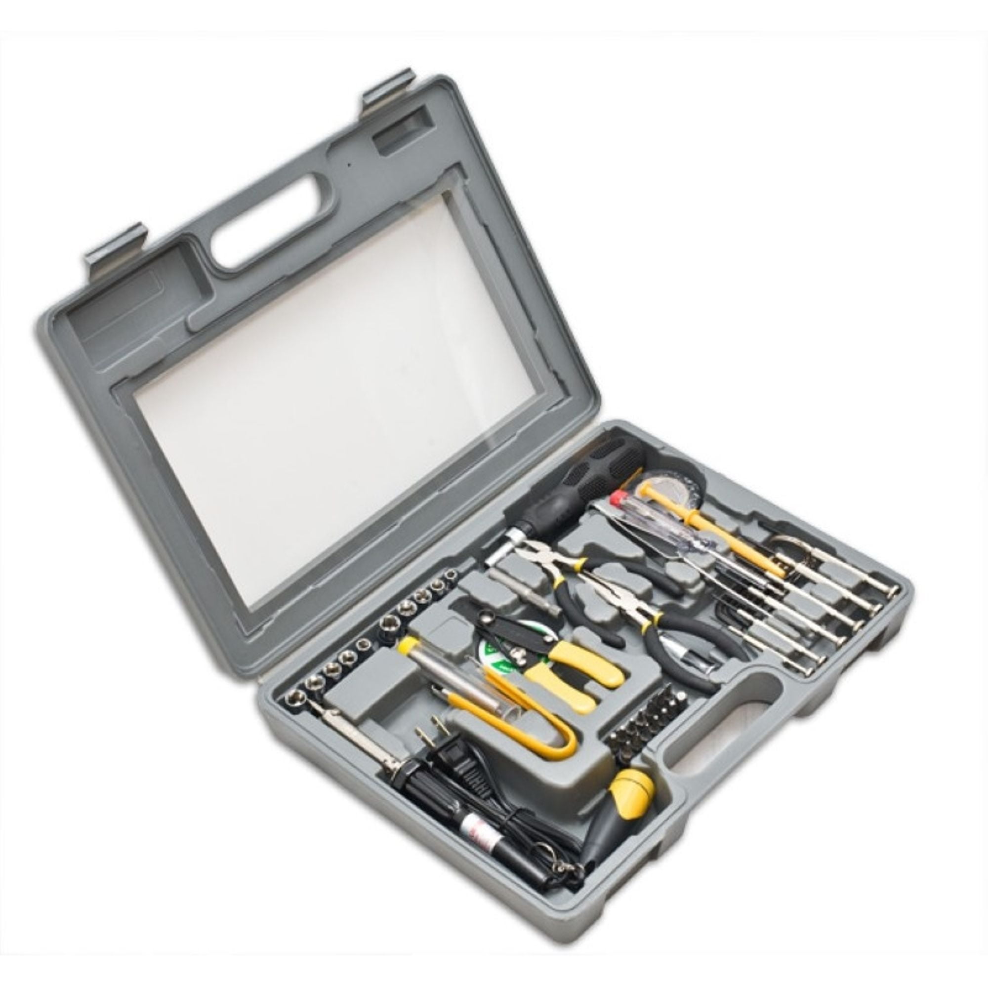 Syba 56 Pieces Computer Tool Kit Heavy Duty Molded Case w/ Clear Cover ...