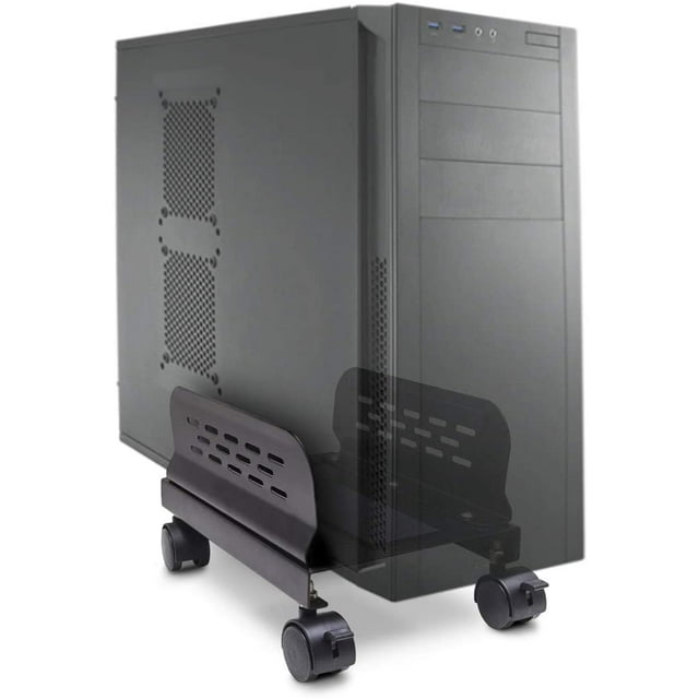 Syba Mobile Desktop Tower Computer Metal Floor Stand Rolling Caster ...