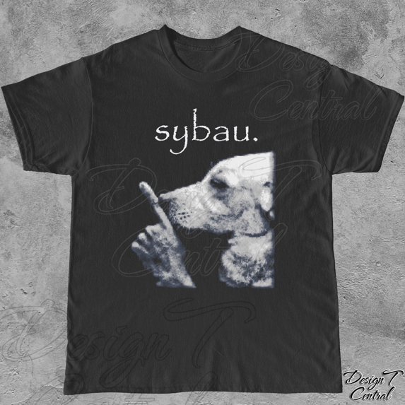 Sybau Dog Shush TShirt, Unhinged Meme Tiktok Shirt, Gen Z Brainrot Tee ...