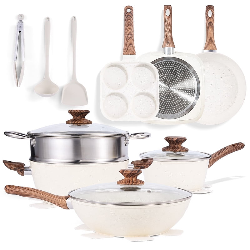 Sybels 17-Piece Nonstick Cookware Set – Healthy, Non-Toxic & Oven-Safe ...