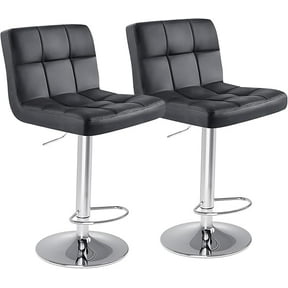 ZenSports Indoor Steel Barstools Set of 2, Height Adjustable Swivel PU ...