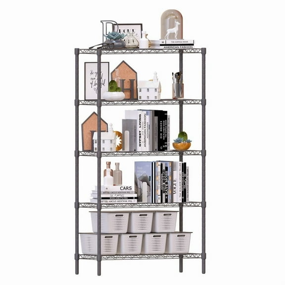 Heavy Duty 5-Tier Storage Shelving Unit, 2000 lbs Capacity Metal ...