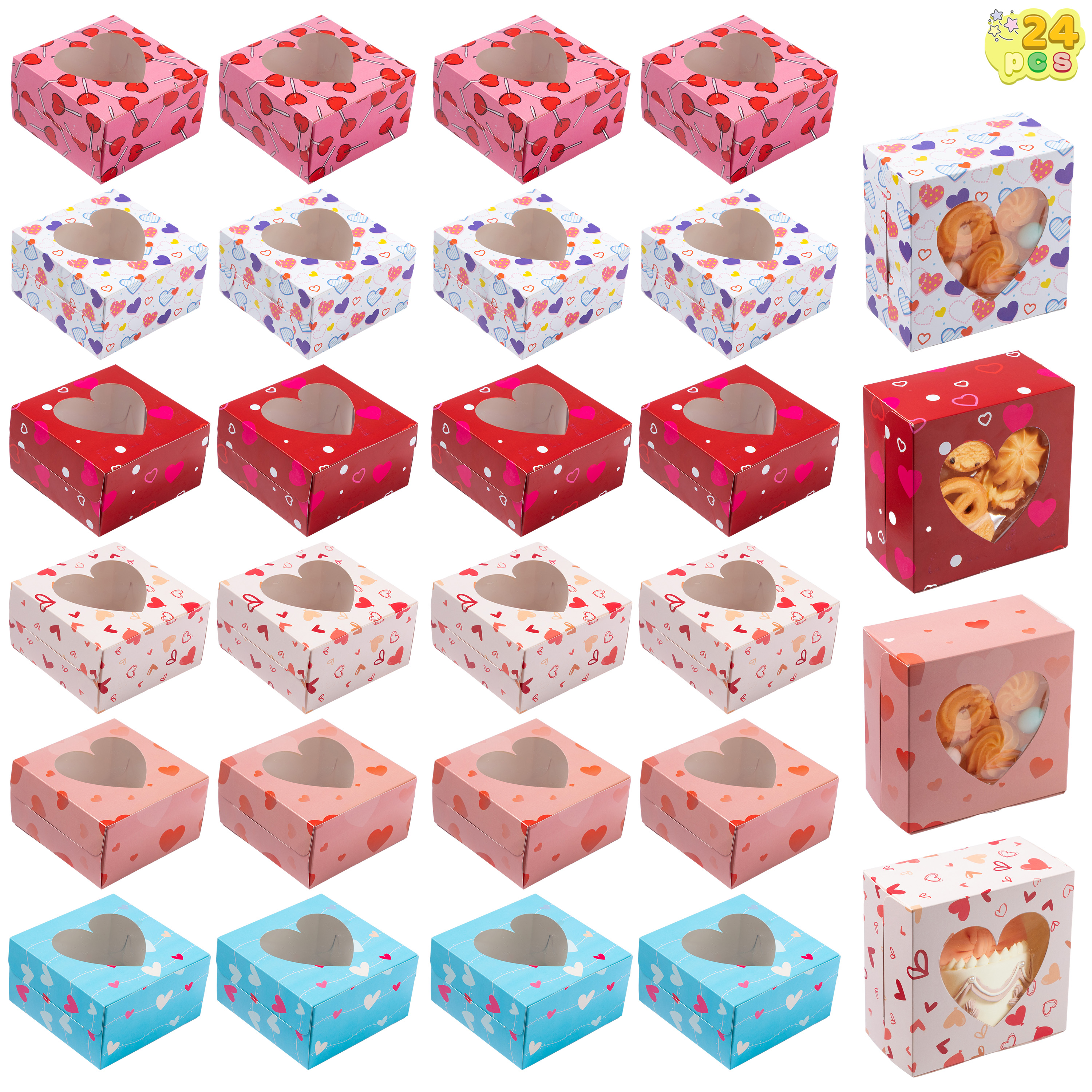 Naler 24 Pcs Christmas Gift Boxes,8 Assorted Candy Treat Boxes for Kids ...