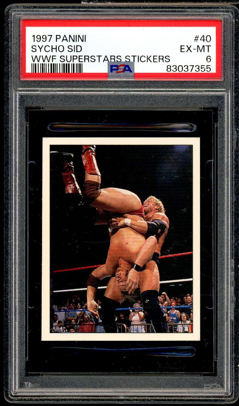 Sycho Sid Card 1997 Panini WWF Superstars Stickers #40 PSA 6 - Walmart ...
