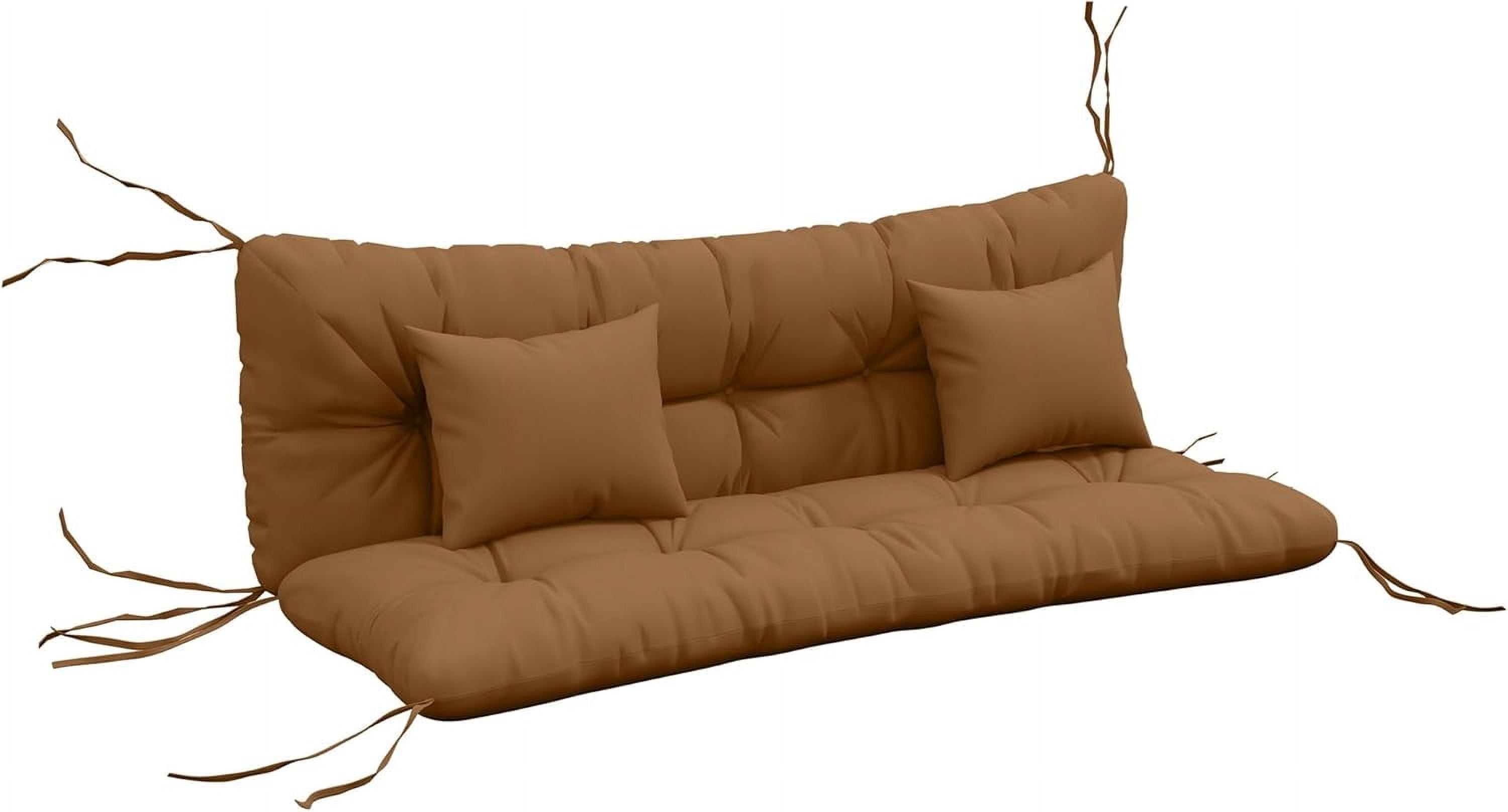 Sycol 59" Tufted Bench Cushions & Throw Pillows, 4 Piece Swing Cushion ...