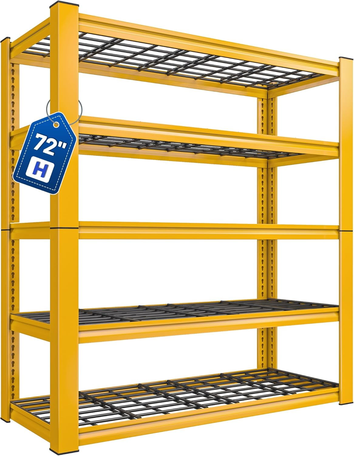 Sycol 72''H Garage Shelving 3010 LBS Storage Shelves Adjustable Metal ...