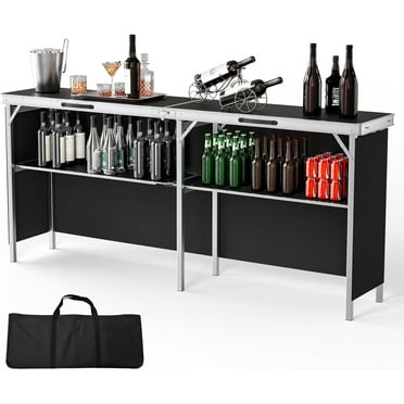 Ktaxon 45" Foldable Commercial Bar Table, Portable Mobile Bartending ...