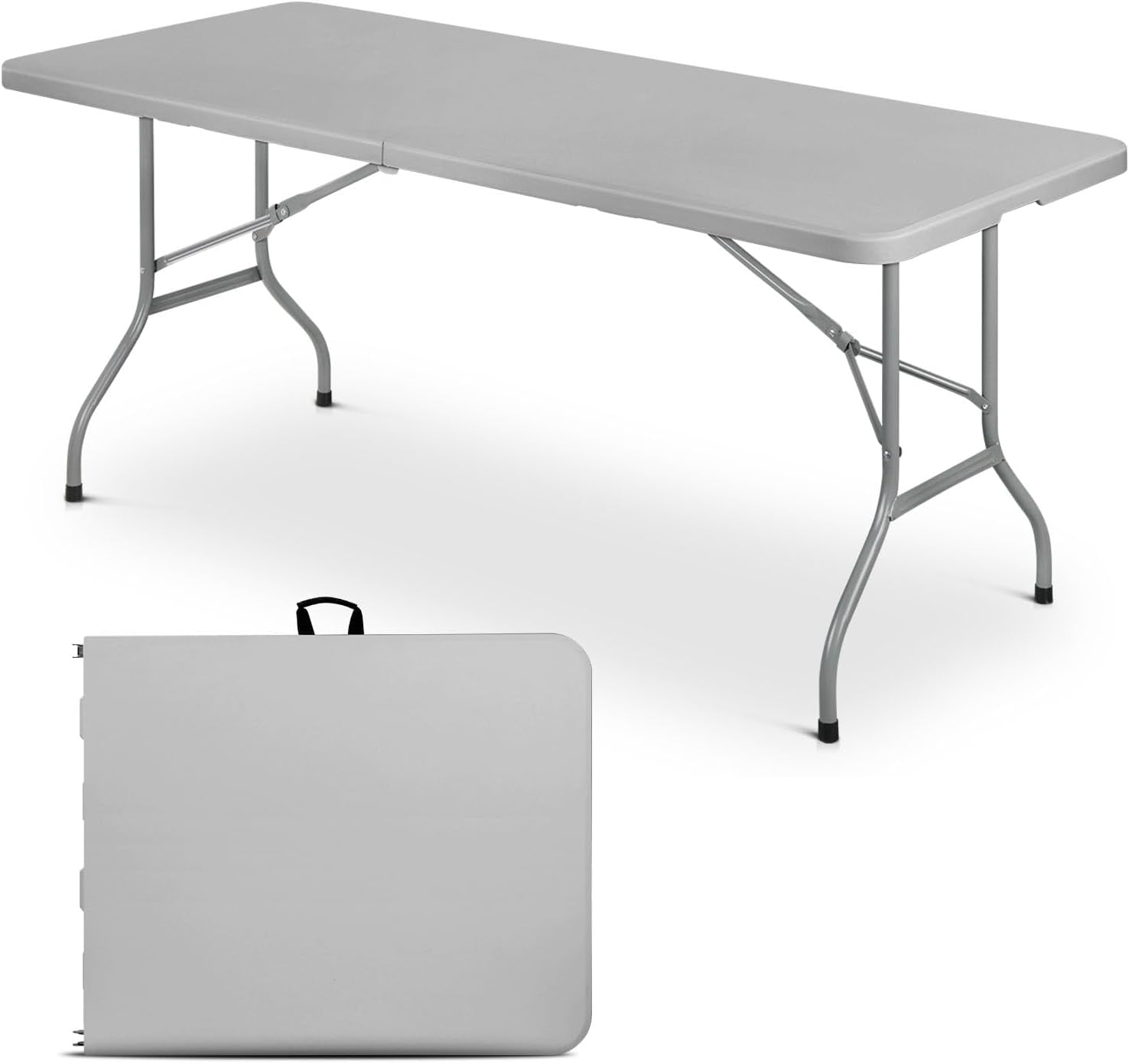 Sycol 94 Inch Folding Table with Carry Handle, Portable Heavy Duty ...