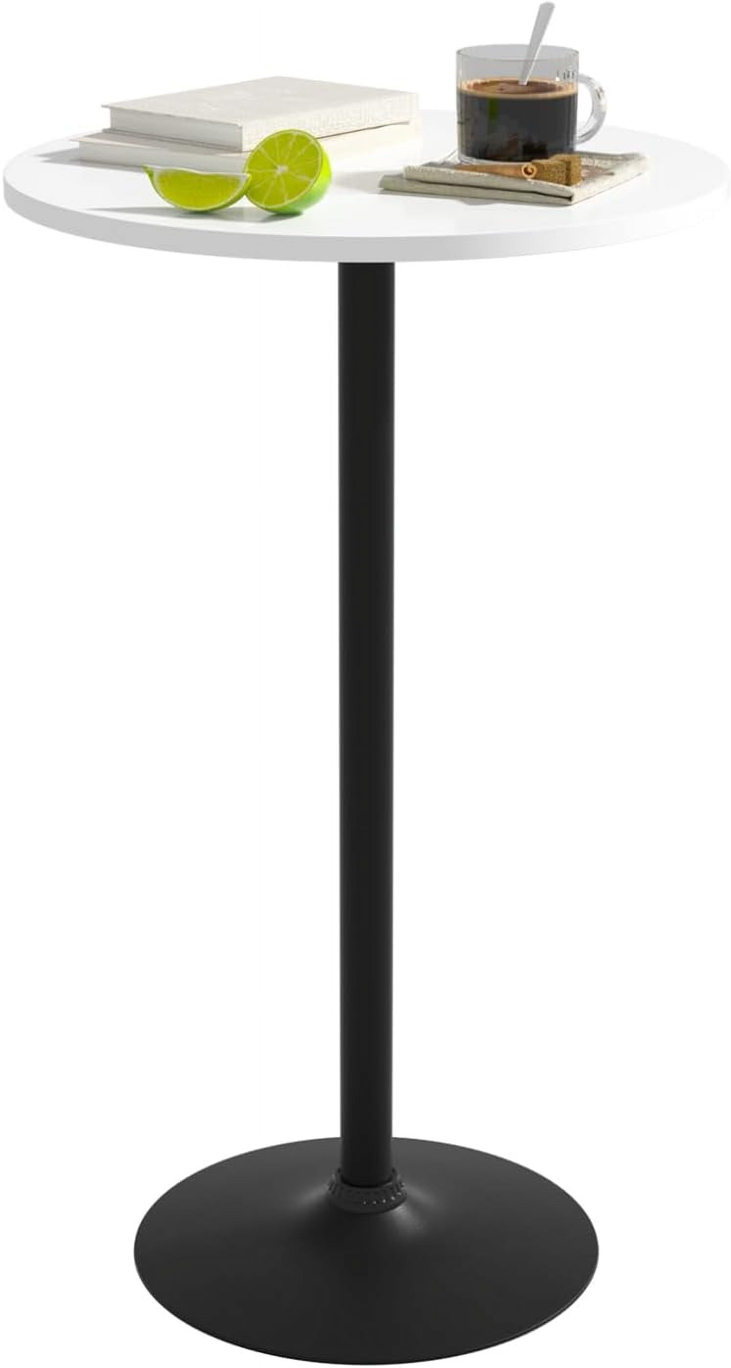 Sycol Bar Table Cocktail Table Pub Drink Table with Metal Base, Small ...