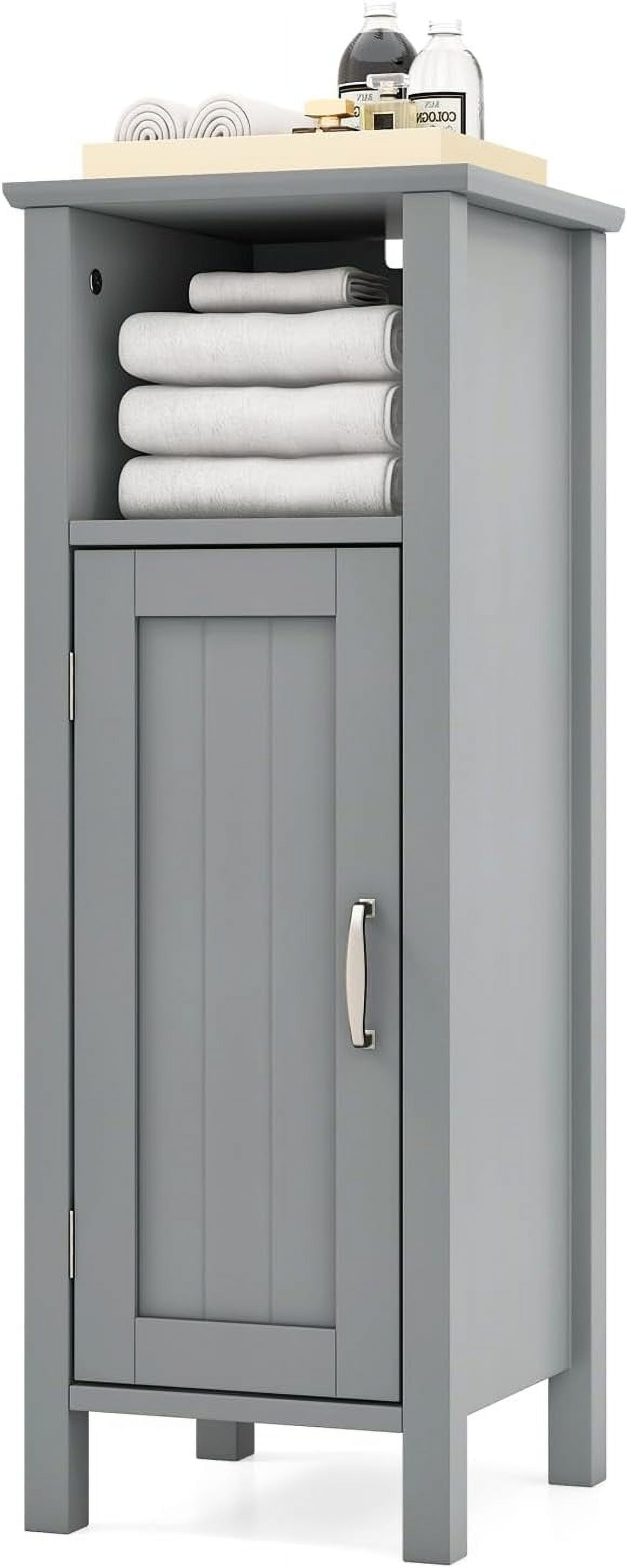 Sycol Bathroom Floor Cabinet, Narrow Organizer Console Table Nightstand ...