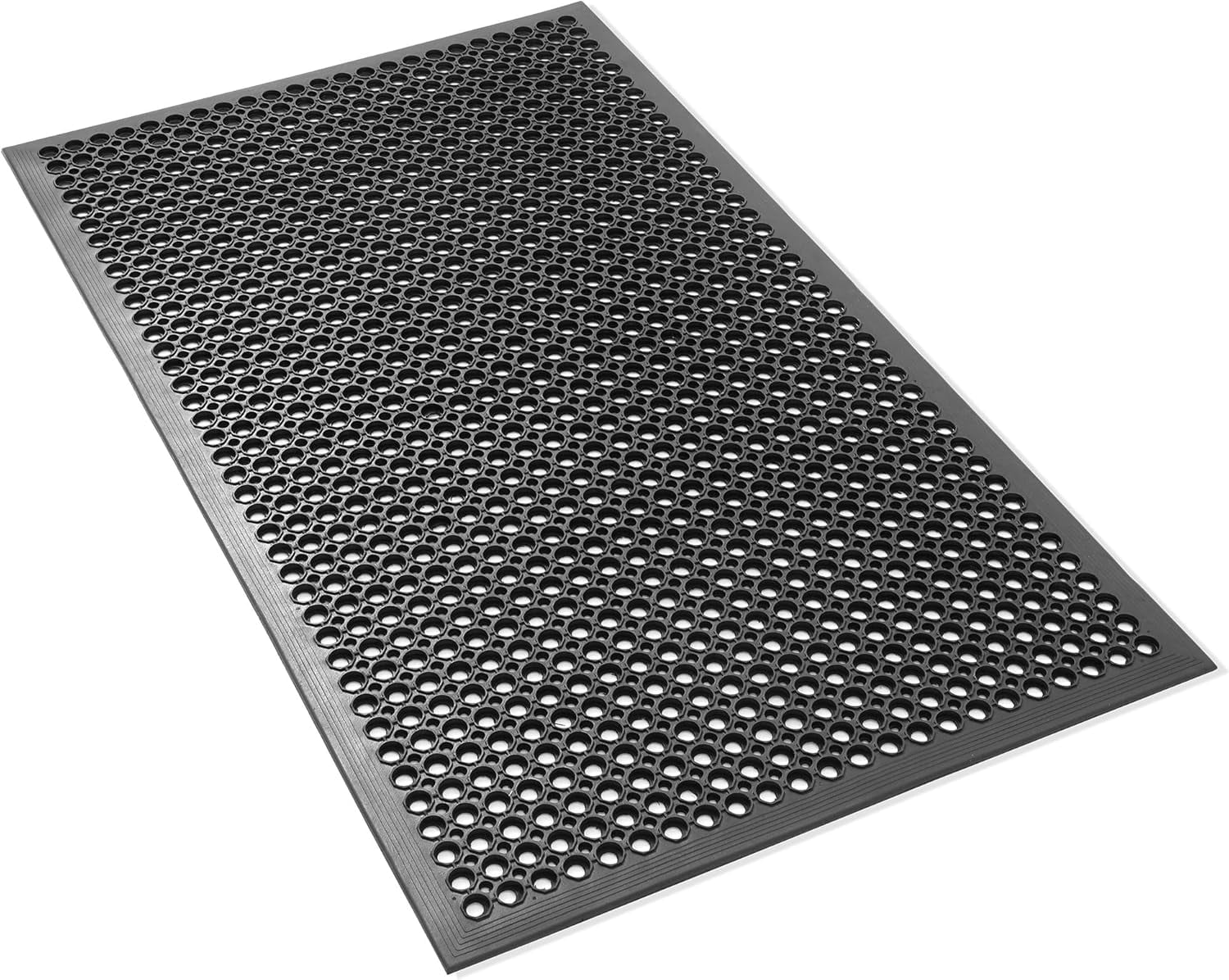 Sycol Rubber Floor Mat, 36" x 60" Anti-Fatigue Drainage Mat, Non-Slip ...