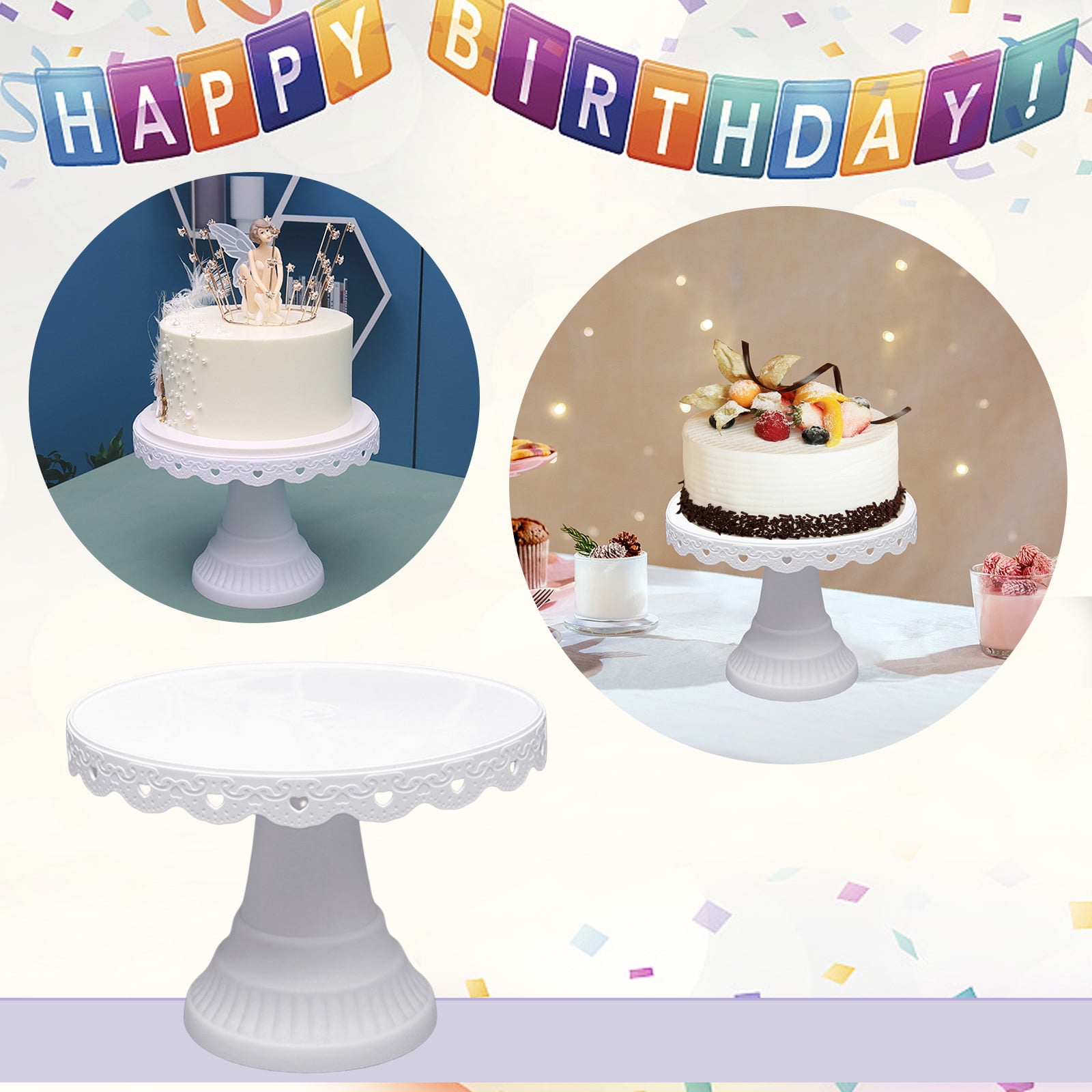 Sycwsmn Cake Stands Cupcake Holder Dessert Display Plate Tray Serving ...