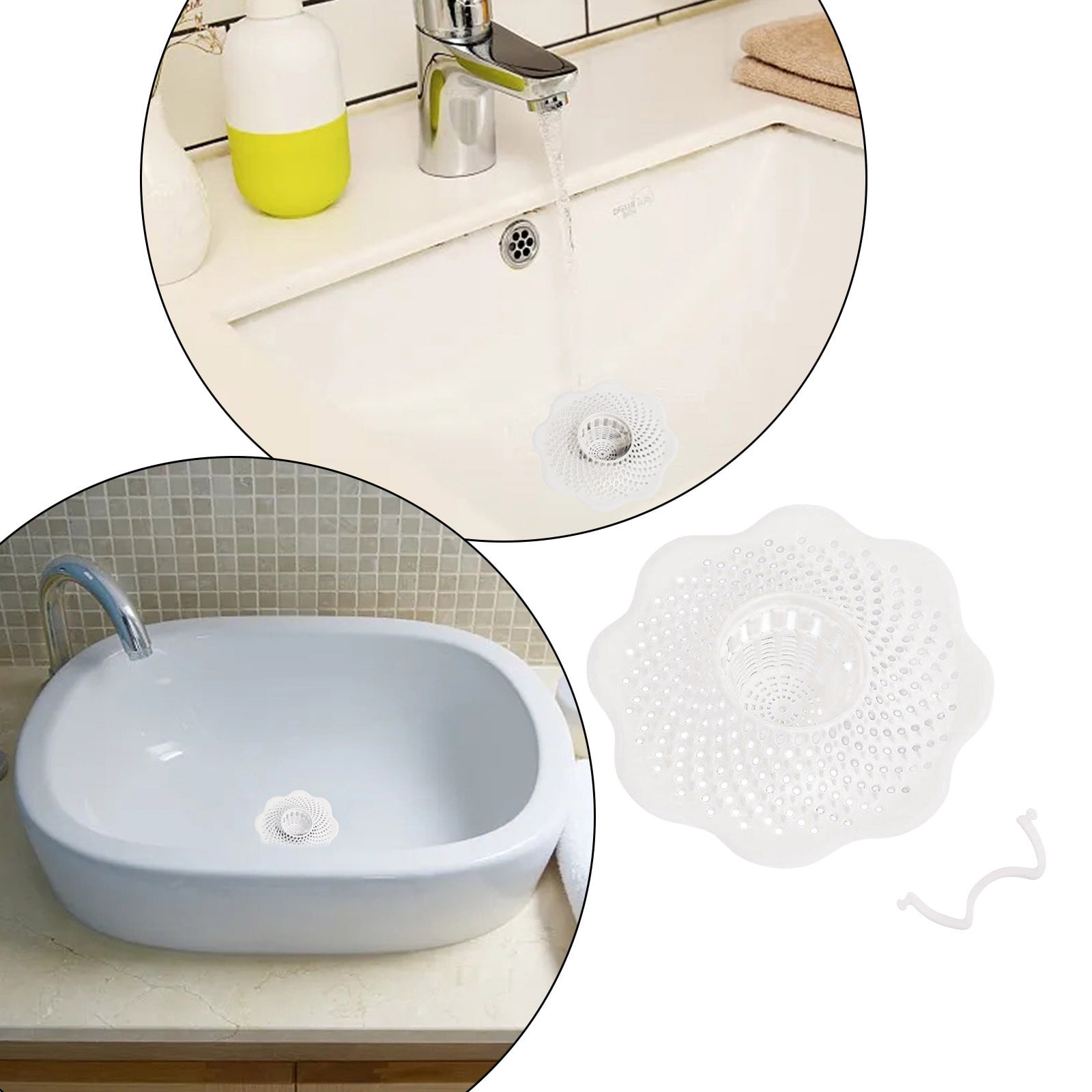 Sycwsmn Hair Catcher Bathroom Tub Strainer In White Home Bathroom ...