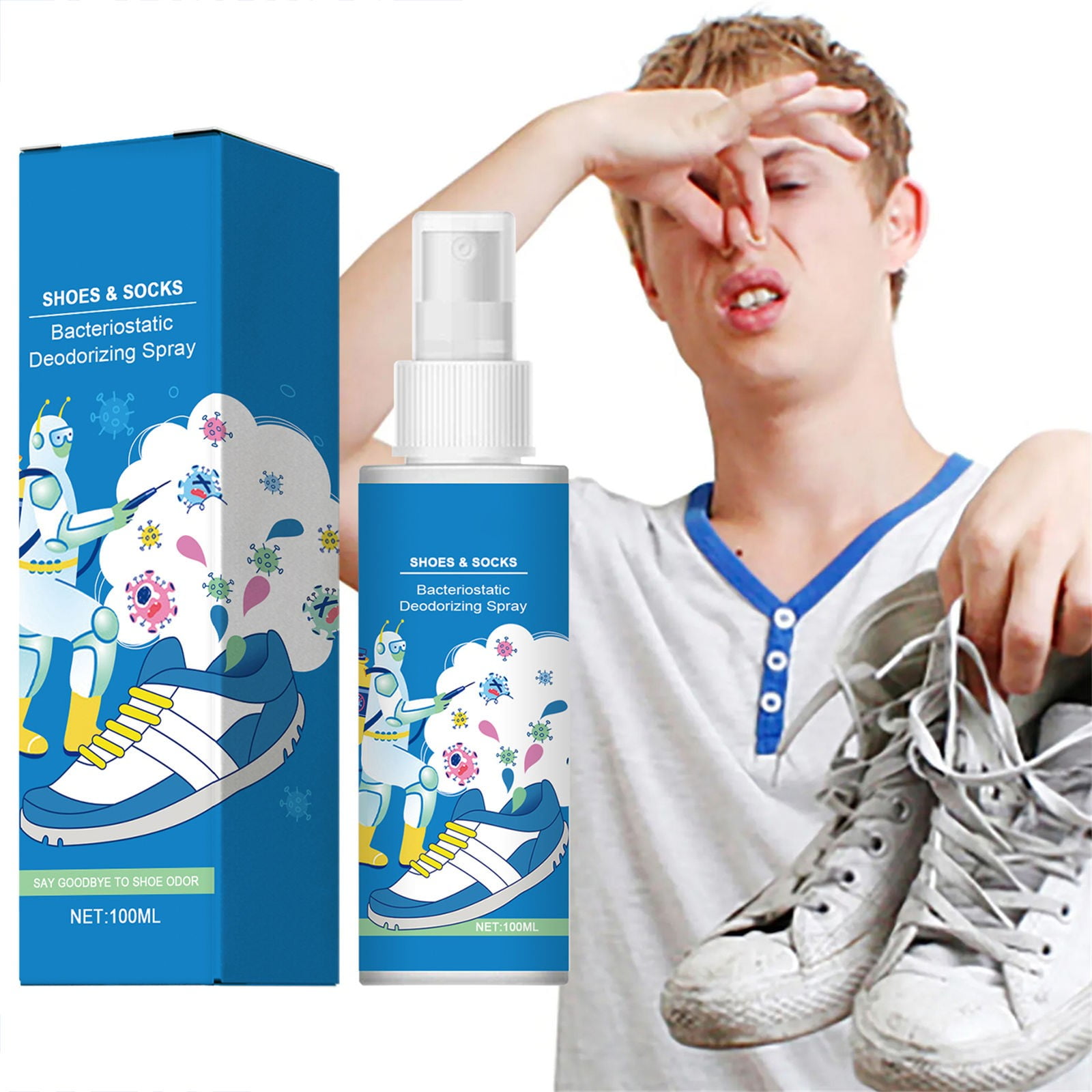 Sycwsmn Shoes Socks Deodorization Spray Sneakers Sneakers Cleaning Odor ...