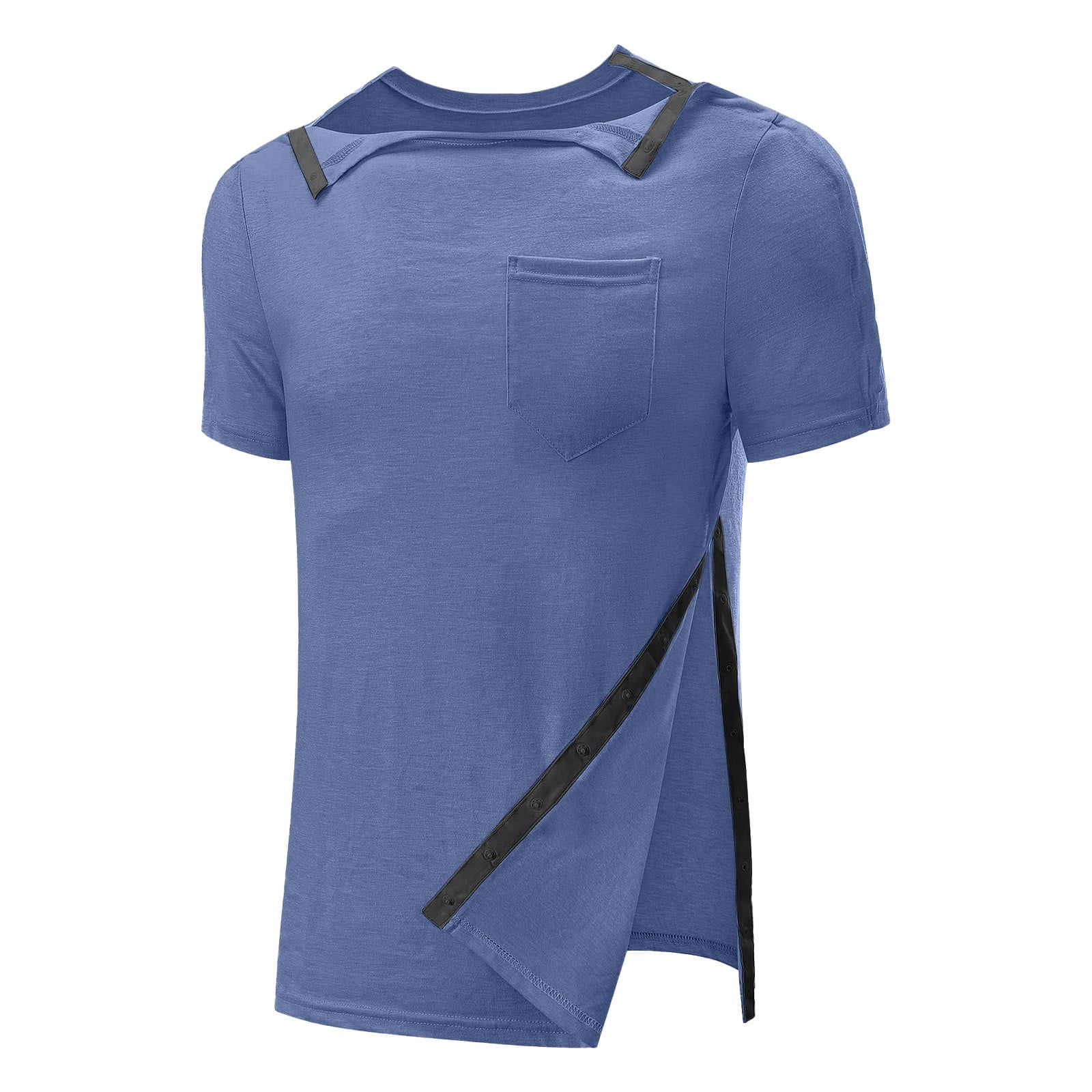 Sycwsmn Summer Tops Men's Post Shoulder Recovery Shirts Full Tear Long ...