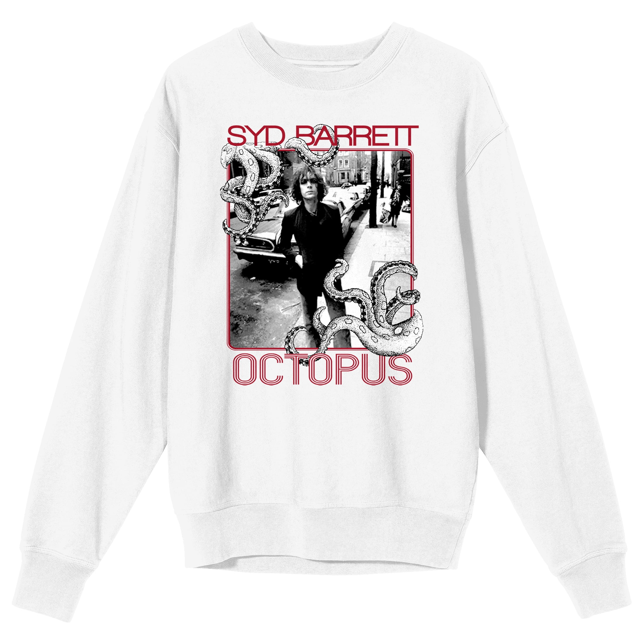 Syd Barrett Octopus Photo Crew Neck Long Sleeve Men's White Sweatshirt-Large - Walmart.com