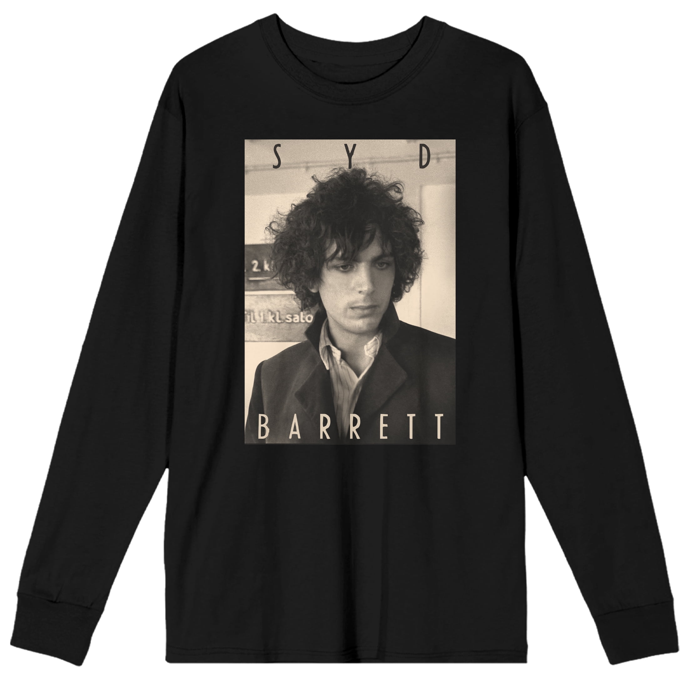 Syd Barrett Sepia Photo Crew Neck Long Sleeve Men's Black Tee-XXL ...