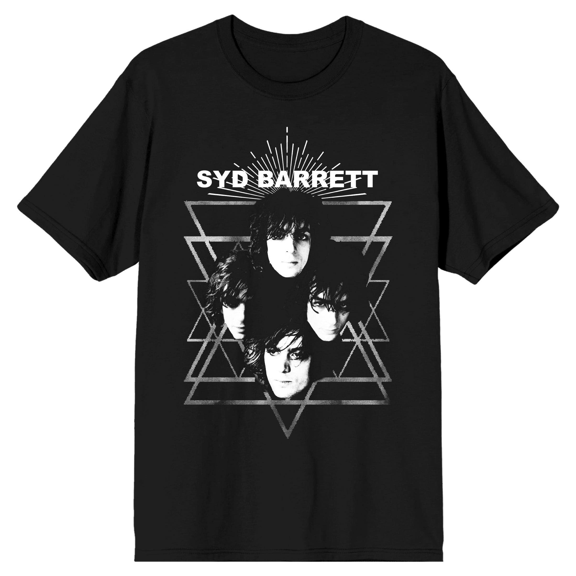 Syd Barrett Triangle Faces Crew Neck Short Sleeve Men's Black T-shirt ...