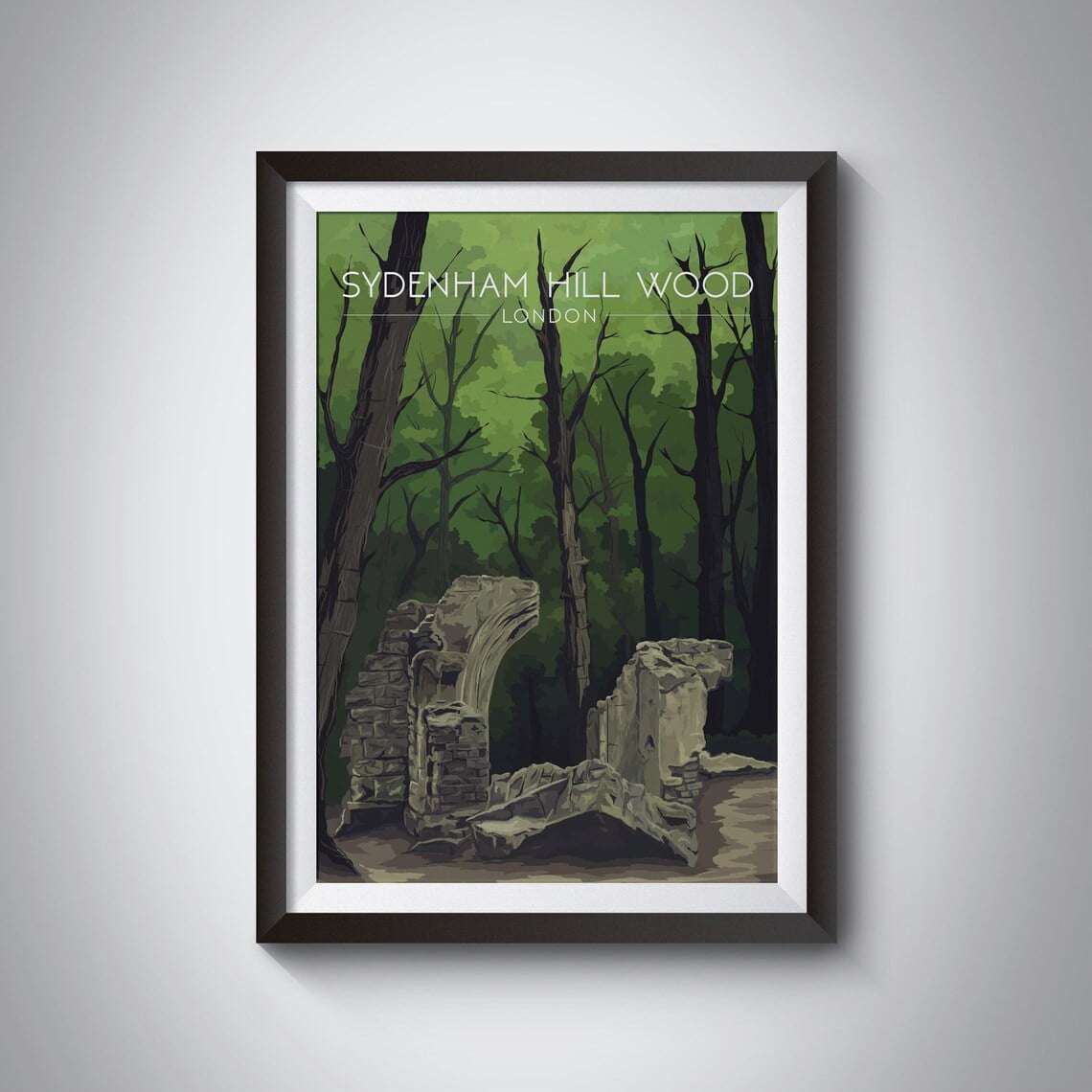 Sydenham Hill Wood Poster, South London Park, London Travel Print ...