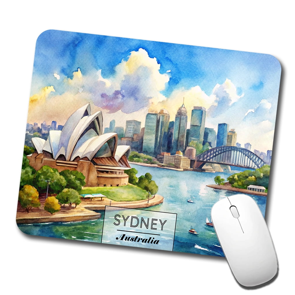 Sydney Australia Opera House Travel City Watercolor Mouse Pad Low ...