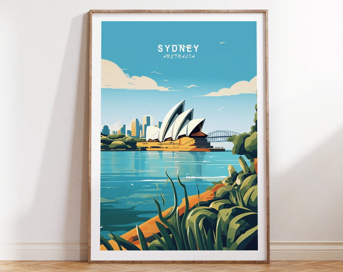 Sydney Australia Travel Poster, Sydney Australia Poster, Australia ...