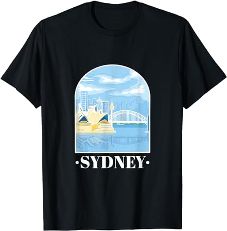 Sydney Australia illustration Opera House T-Shirt - Walmart.com