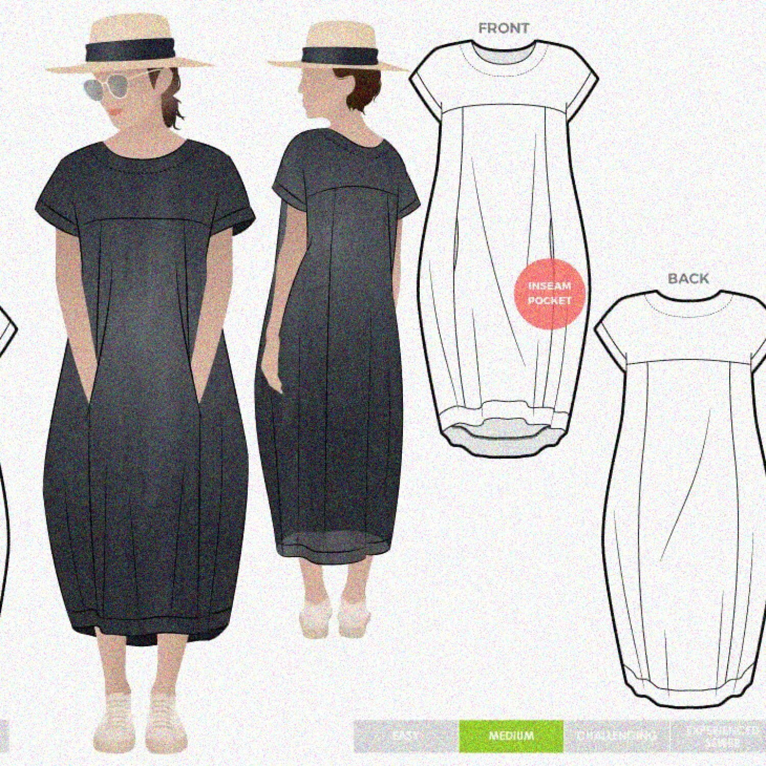 Sydney Chic Dress Pattern (Sizes 04-16) - Walmart.com