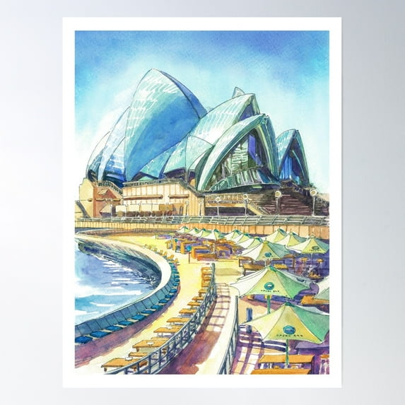 Sydney Classic #7: Sydney Opera House Poster Wall Art, Modern Wall ...