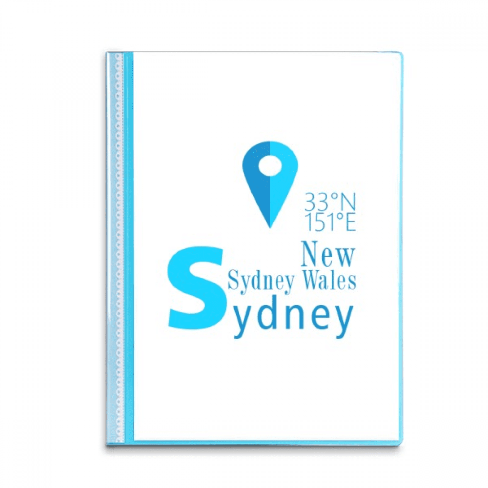 Sydney Geography Coordinates Trave Book Sheet Protectors Portfolio ...