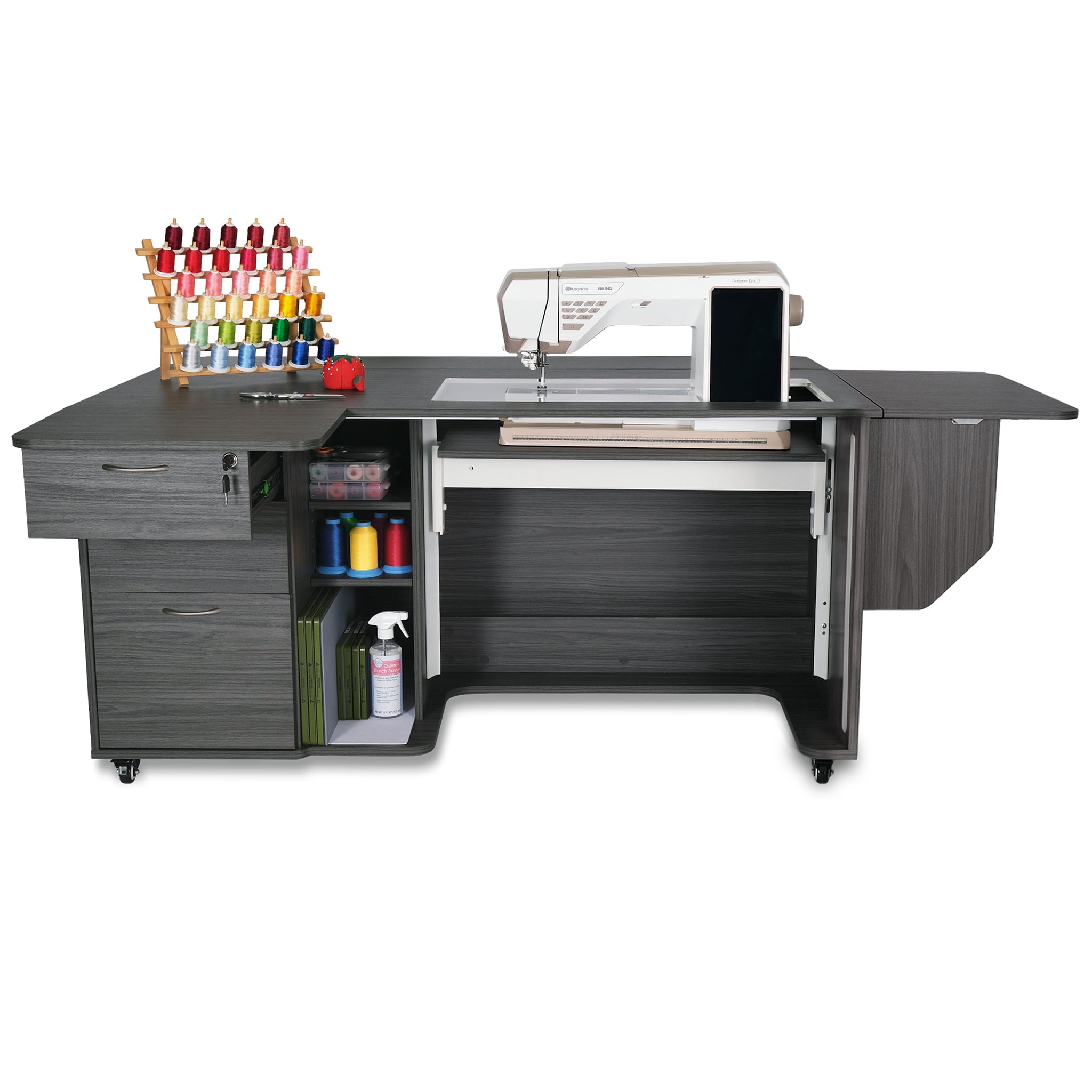Sydney Lite Sewing Cabinet (3 Finishes) - Walmart.com