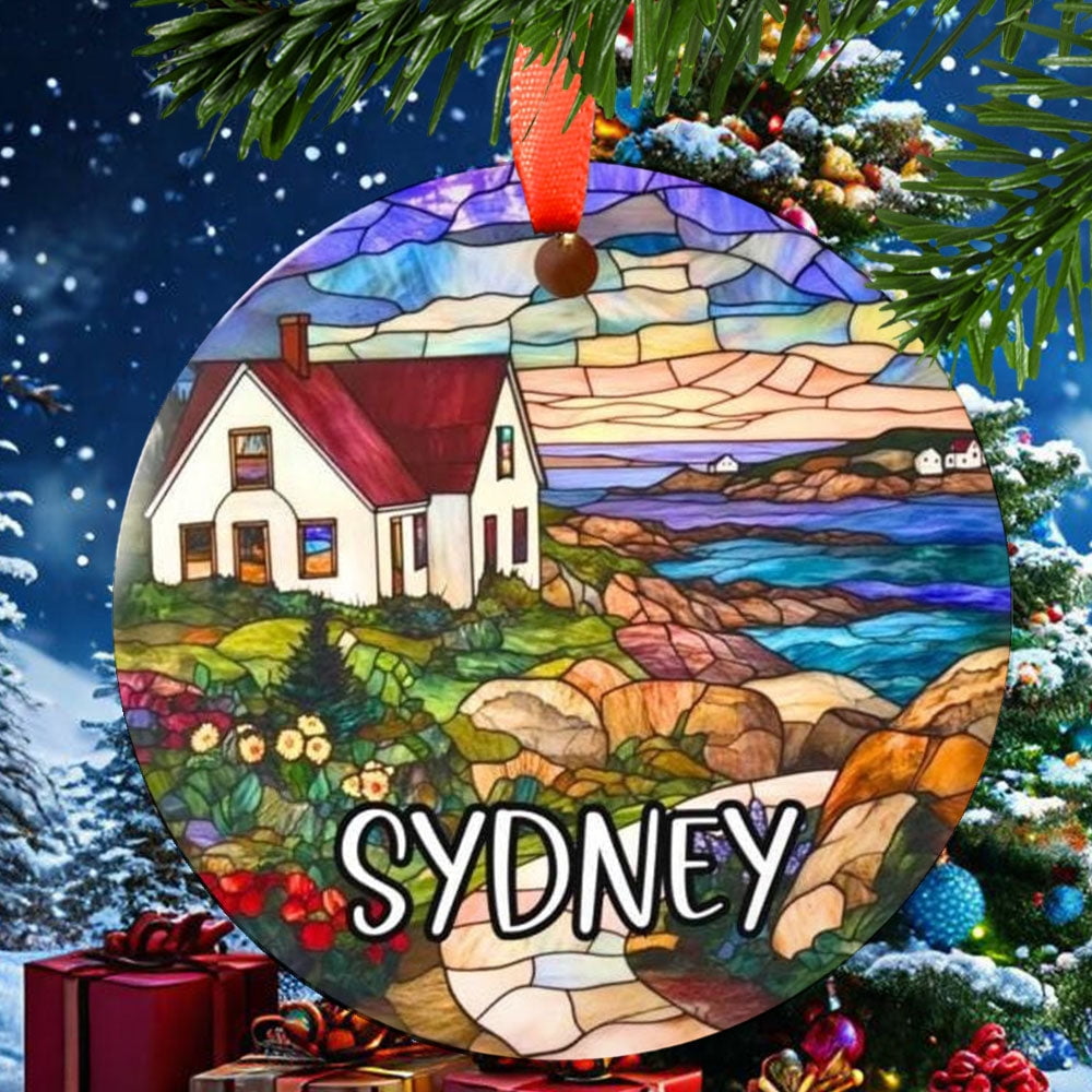 Sydney Nova Scotia Christmas Ornament, Ceramic, Acrylic -, Destination ...