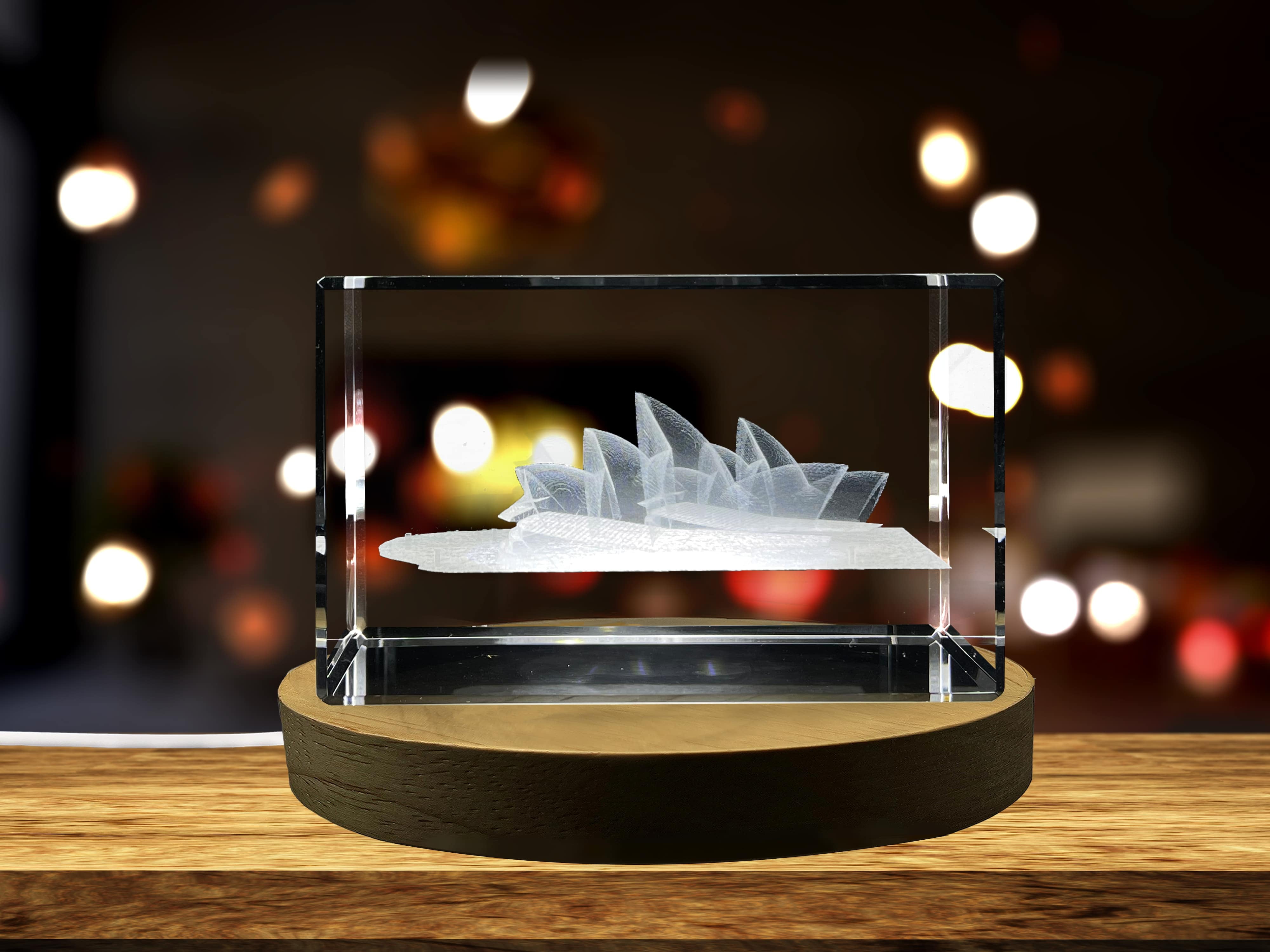 Sydney Opera House 3D Engraved Crystal Collectible Souvenir - Walmart.com