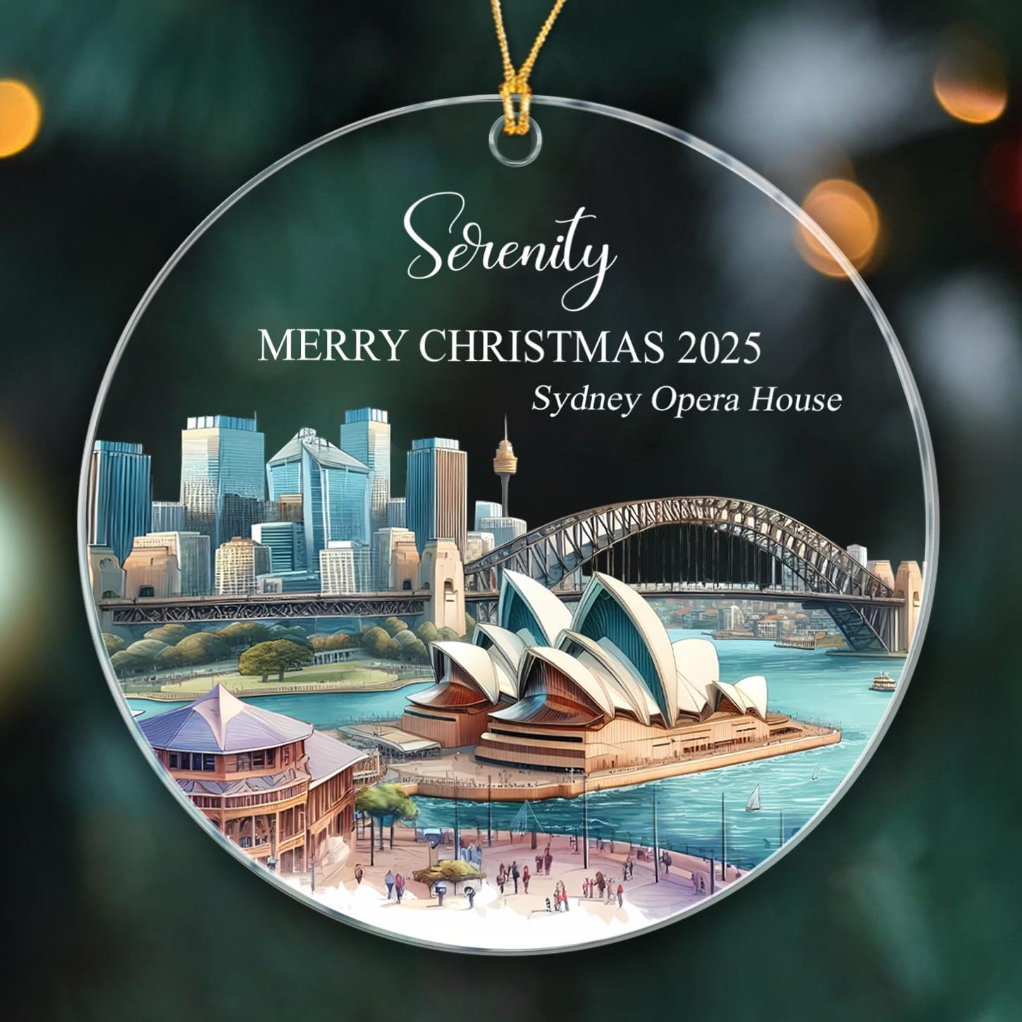 Sydney Opera House Christmas Ornaments 2025, Personalized Text & Name ...