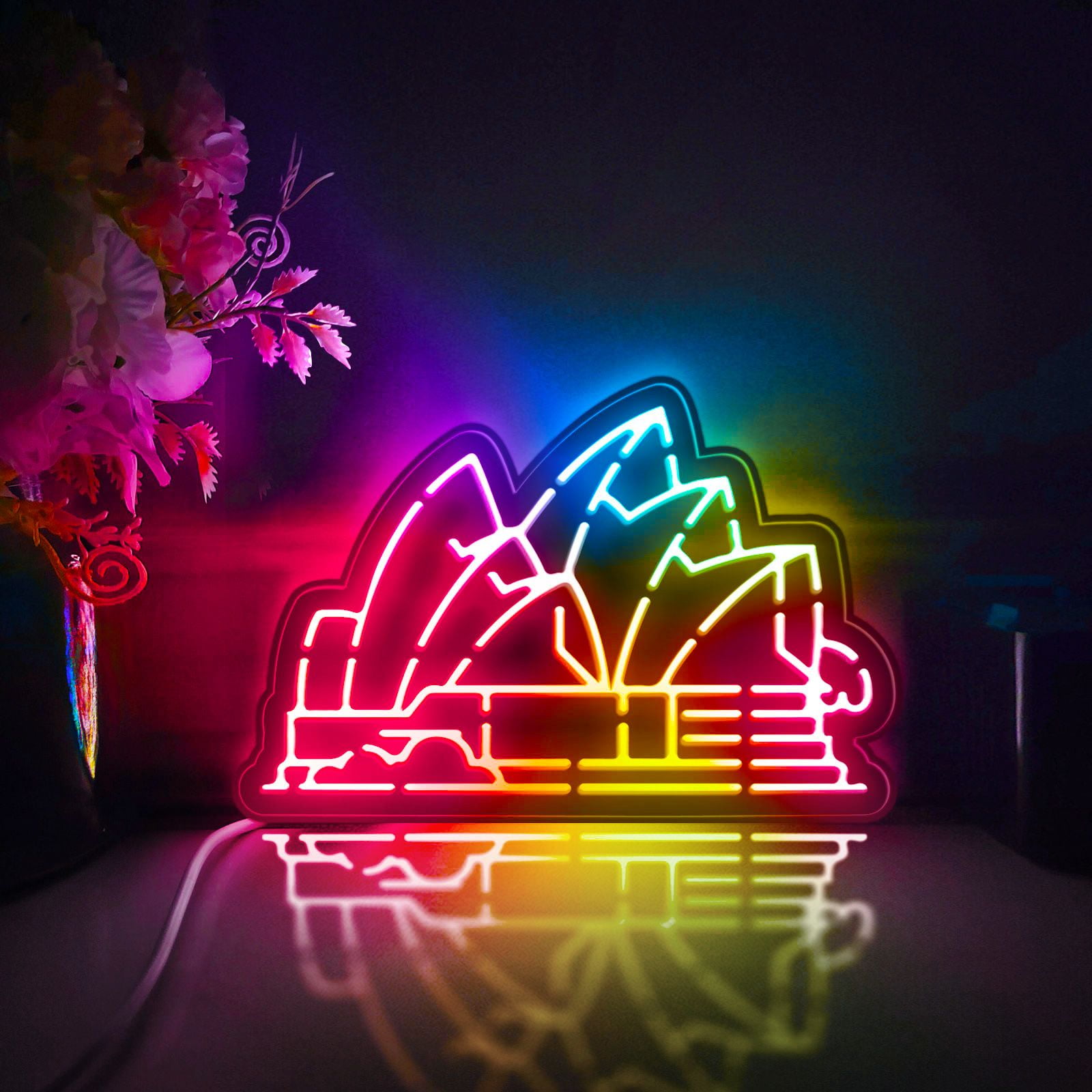 Sydney Opera House Led Light Box, Dimmable Neon-Like Light Signs USB ...