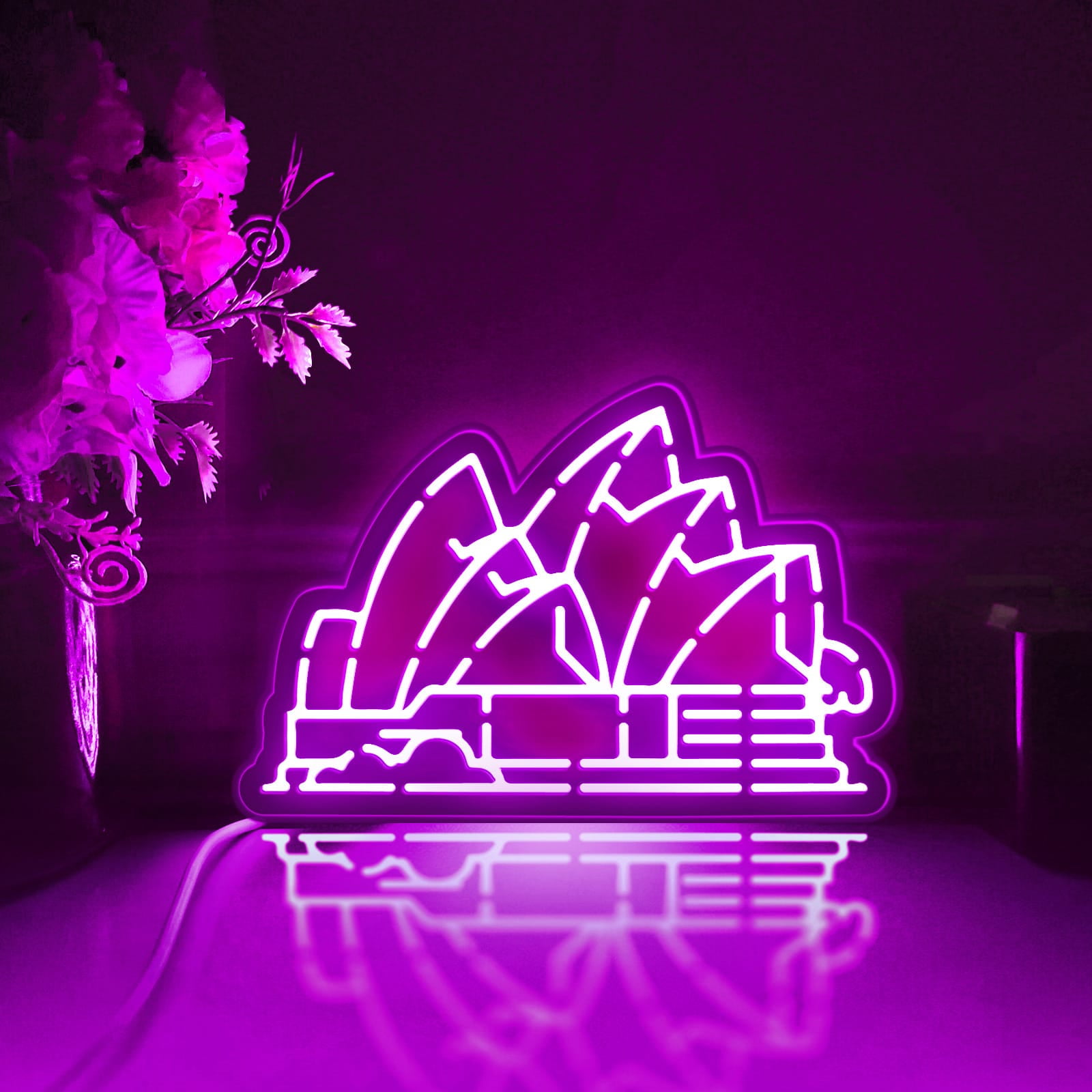 Sydney Opera House Led Light Box, Dimmable Neon-Like Light Signs USB ...