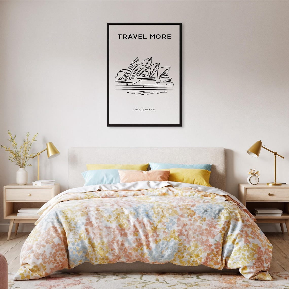 Sydney Opera House Line Art Travel Inspired Minimal Wall Poster Modern ...