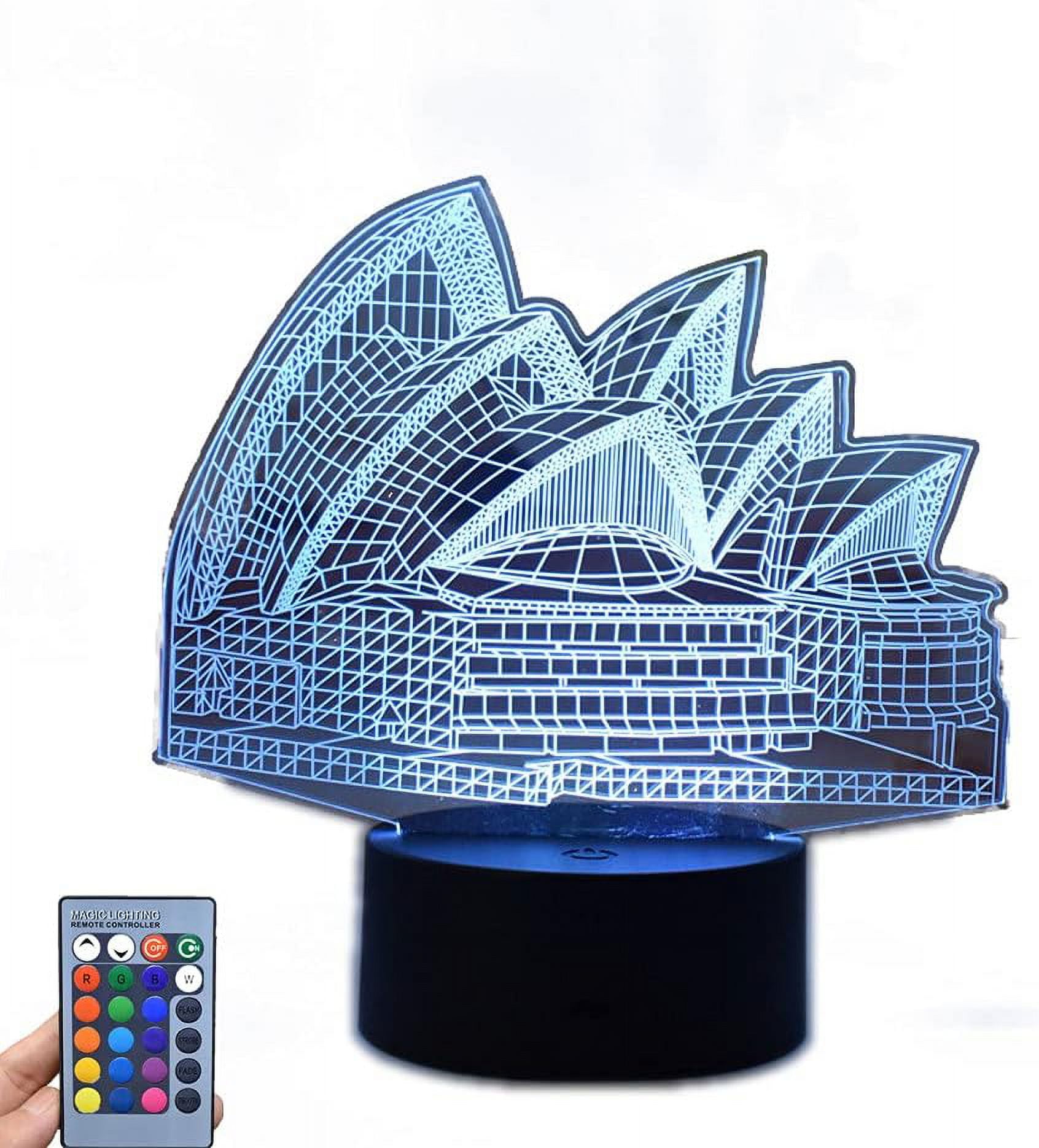 Sydney Opera House Night Lights,3D Illusion Night Light, LED Table Desk ...