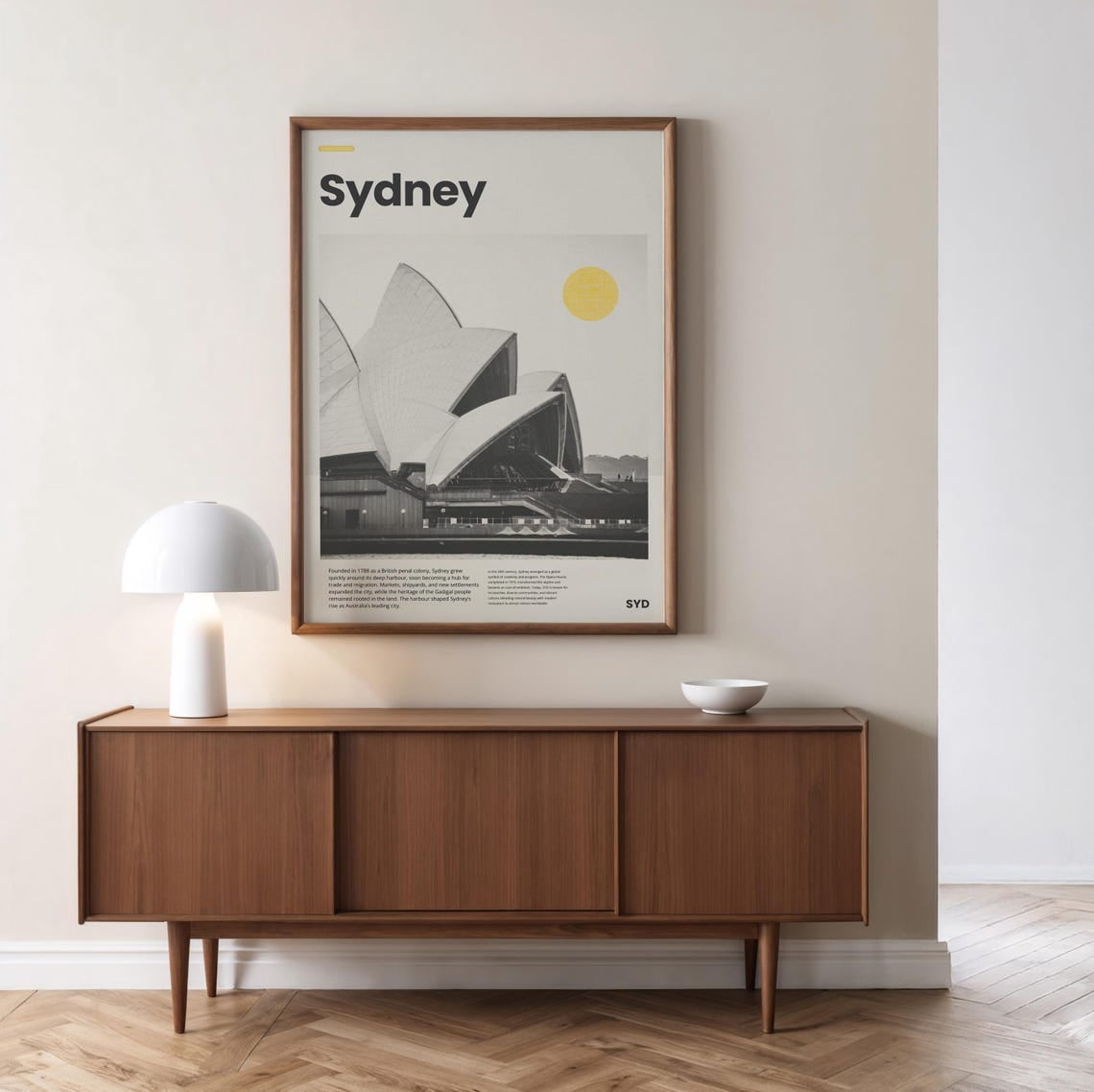 Sydney Opera House Poster: Minimalist Black and White City Poster ...