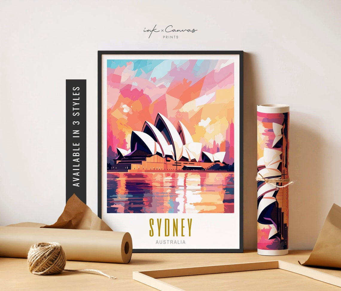 Sydney Opera House Poster Sydney Australia Poster Sydney Artwork ...